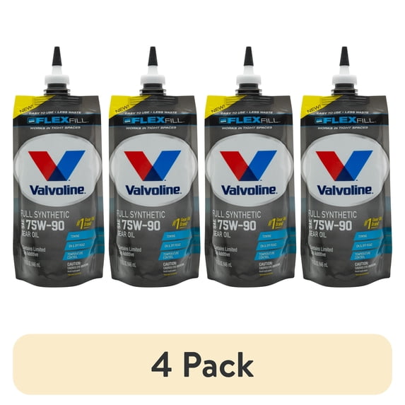 (4 pack) Valvoline Flex Fill 75W-90 Full Synthetic Gear Oil 1 QT ...