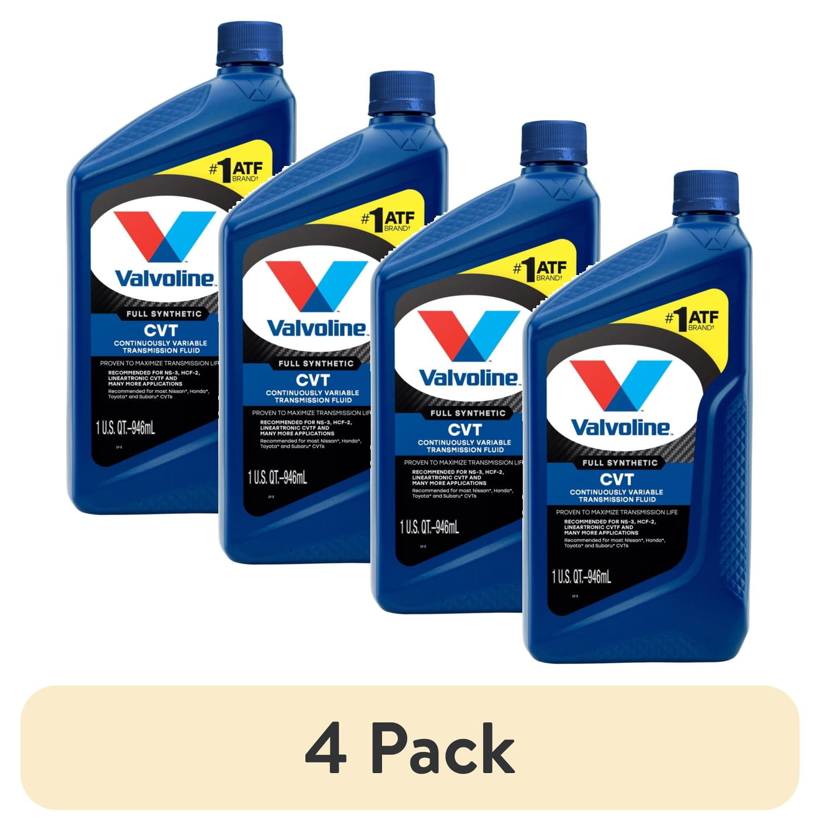 (4 pack) Valvoline Full Synthetic CVT Continuously Variable ...