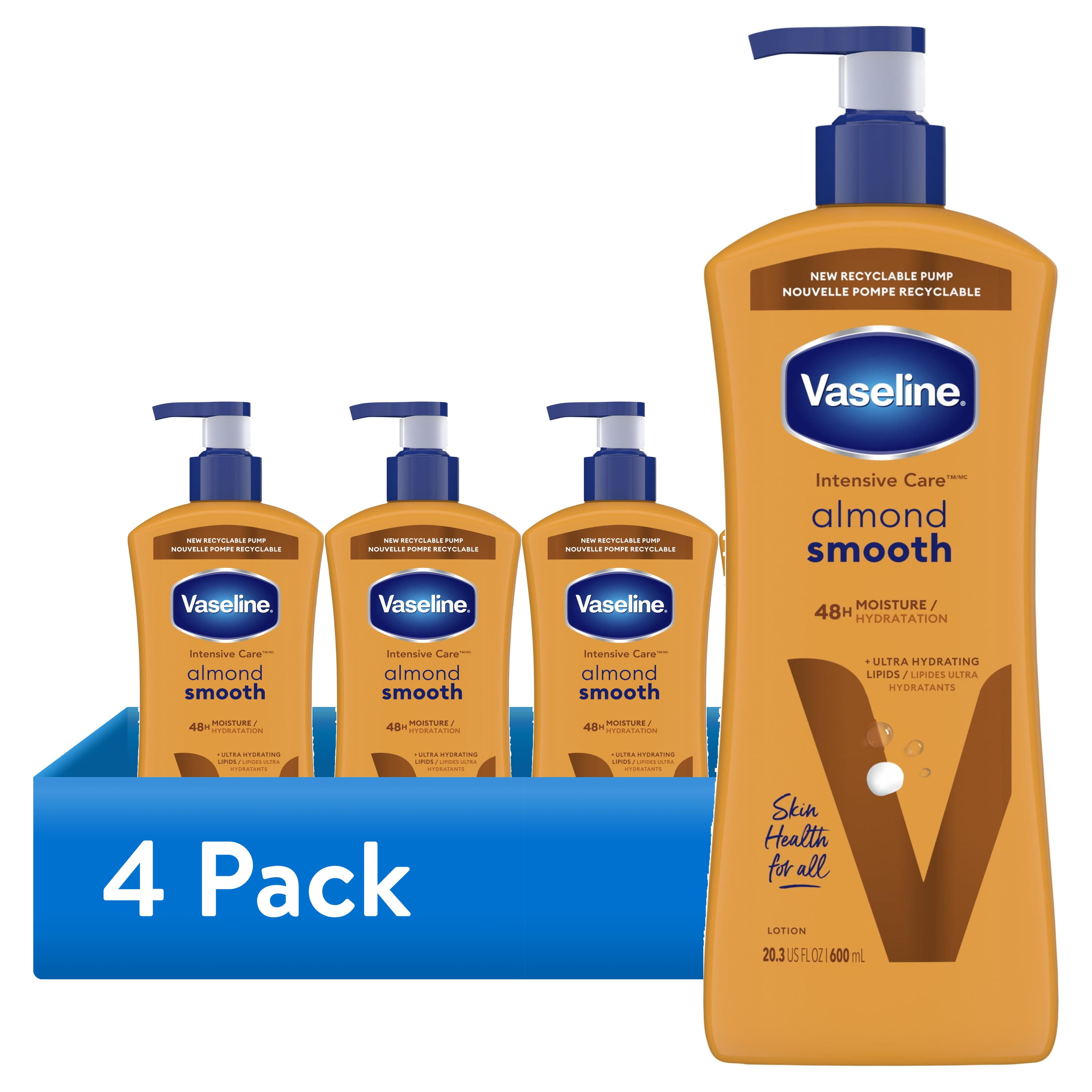 (4 pack) Vaseline Intensive Care Body Lotion Almond Smooth for Women ...