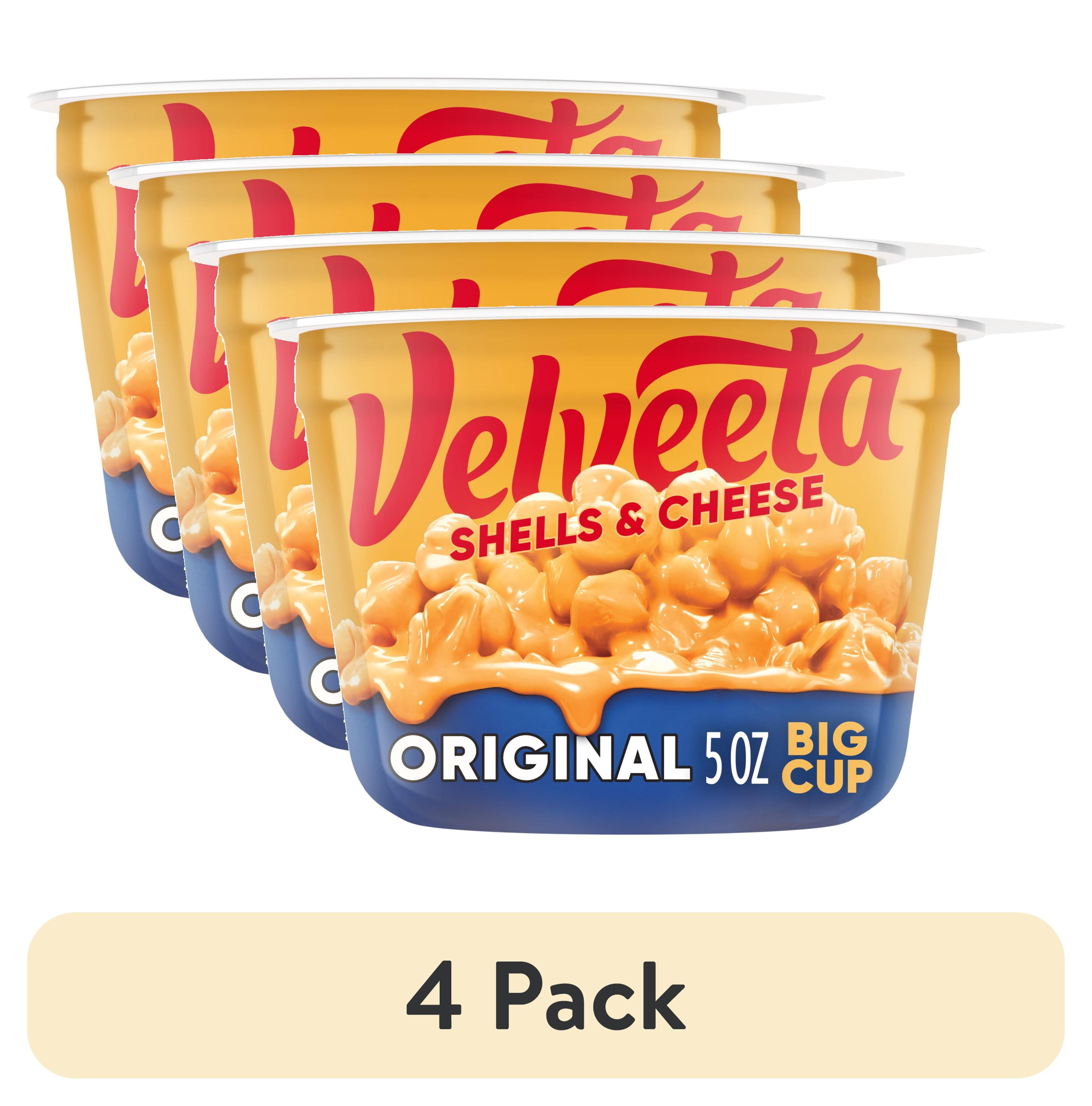 (4 pack) Velveeta Shells & Cheese Original Microwaveable Big Cup, 5 oz ...