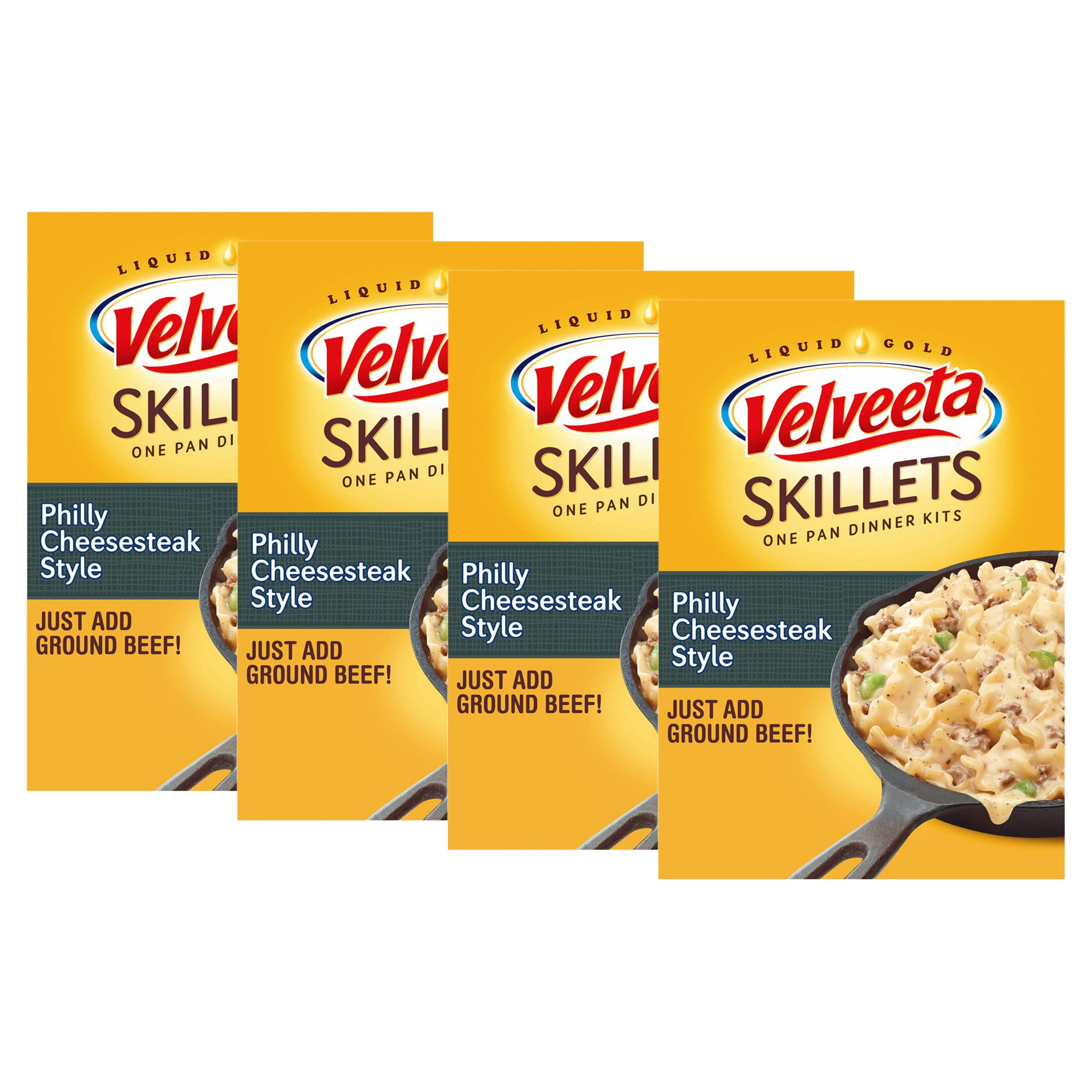 (4 pack) Velveeta Skillets Philly Cheese Steak Pasta Dinner Kit, 12.2 ...