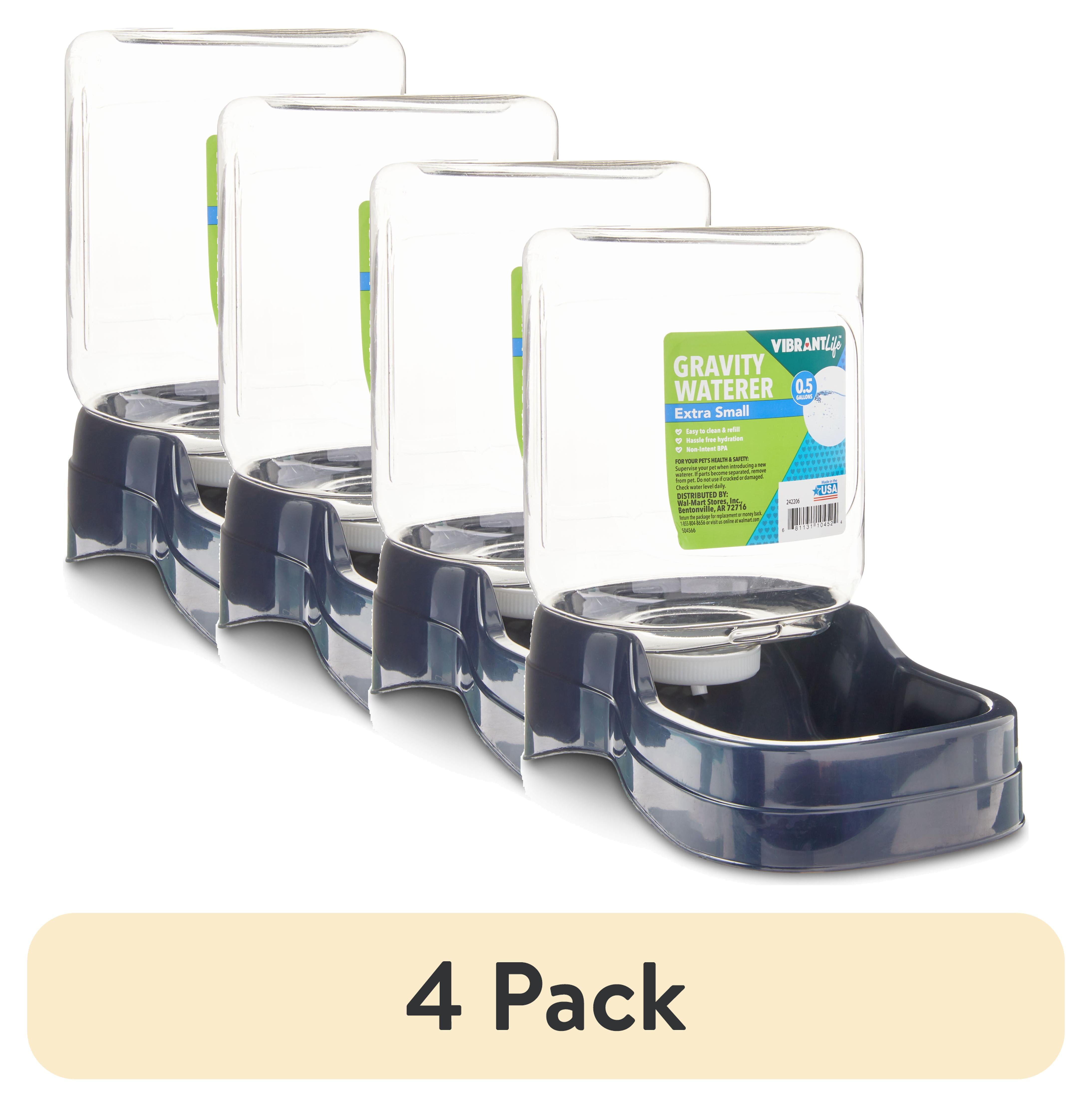 (4 pack) Vibrant Life Gravity Pet Waterer, Dark Blue, x-Small for Cats ...