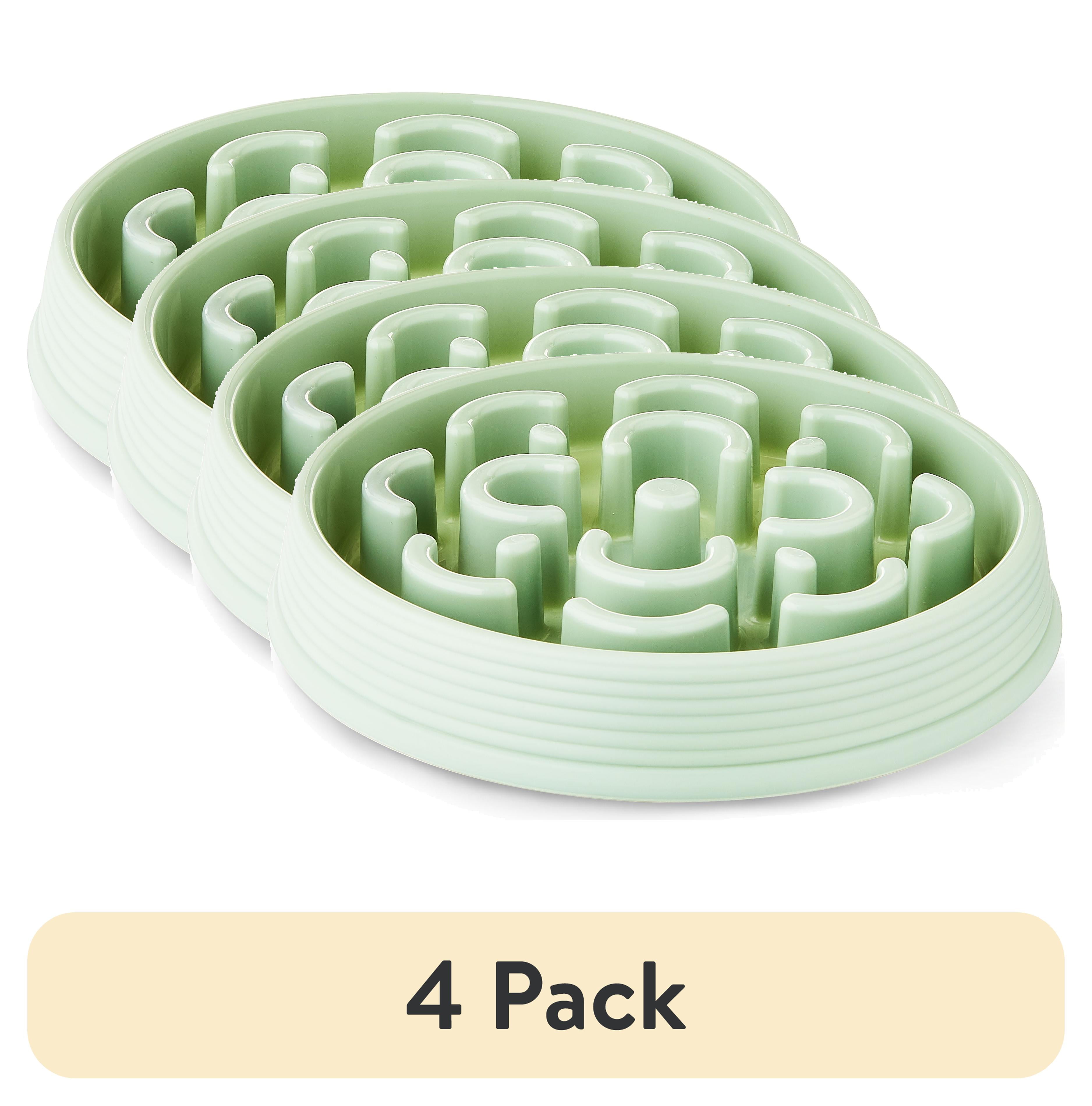 (4 pack) Vibrant Life Slow Chow Dog Bowl, Green Medallion - Walmart ...