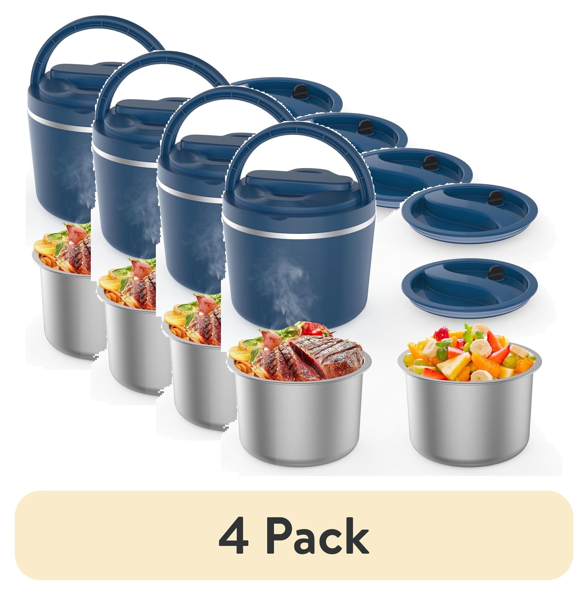 (4 pack) WEENEED Electric Lunch Box 1.8L, 60W Portable Food Heater for ...