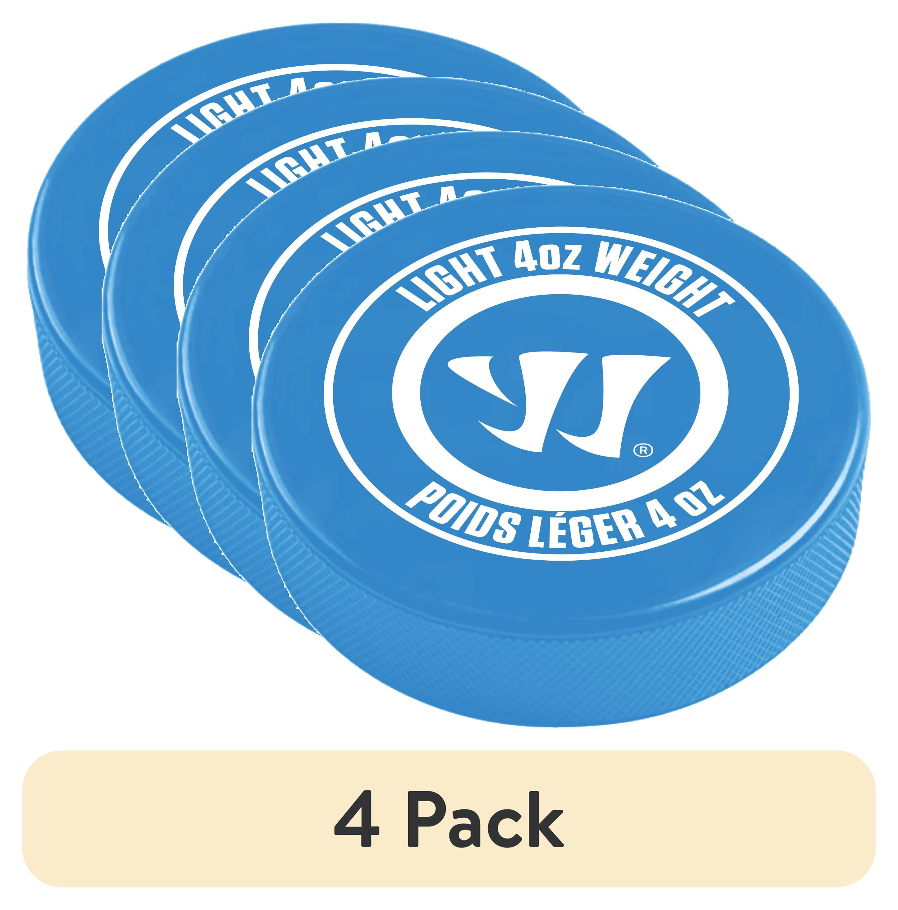 (4 pack) Warrior 4oz Rubber Hockey Puck - Blue Puck - 3" x 1 ...