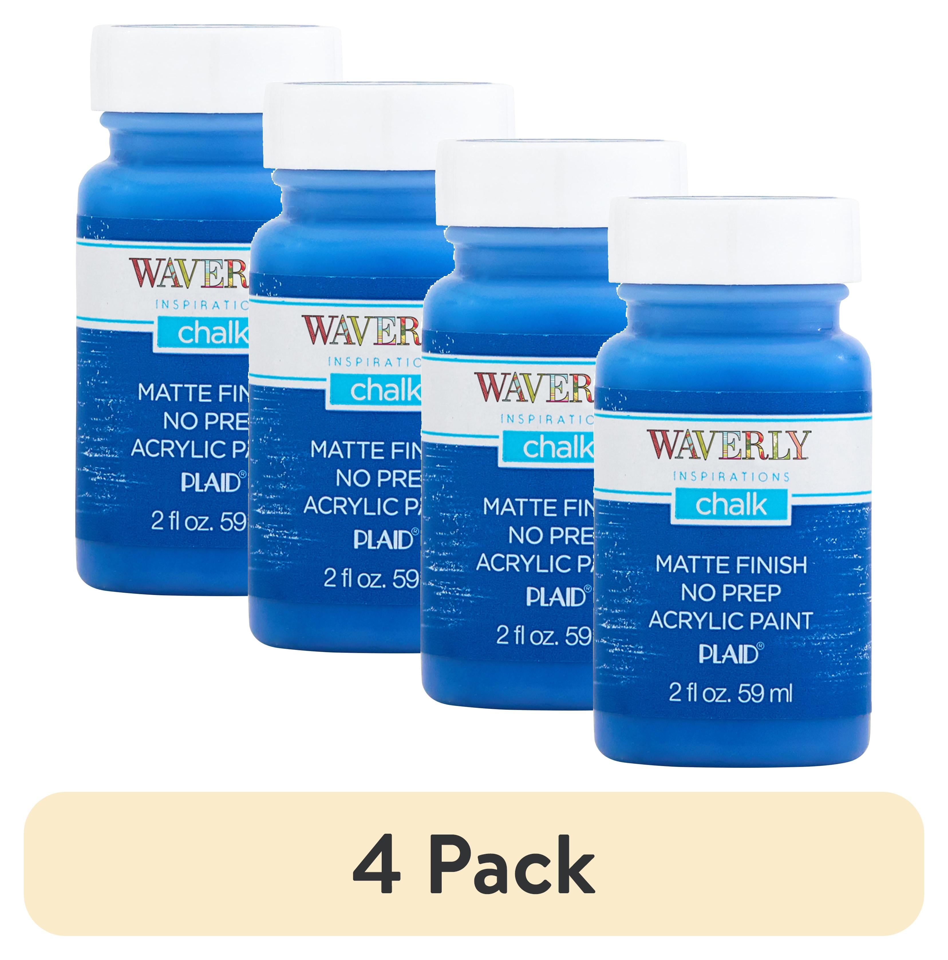 (4 pack) Waverly Inspirations Chalk Paint, Ultra Matte, Ocean, 2 fl oz ...