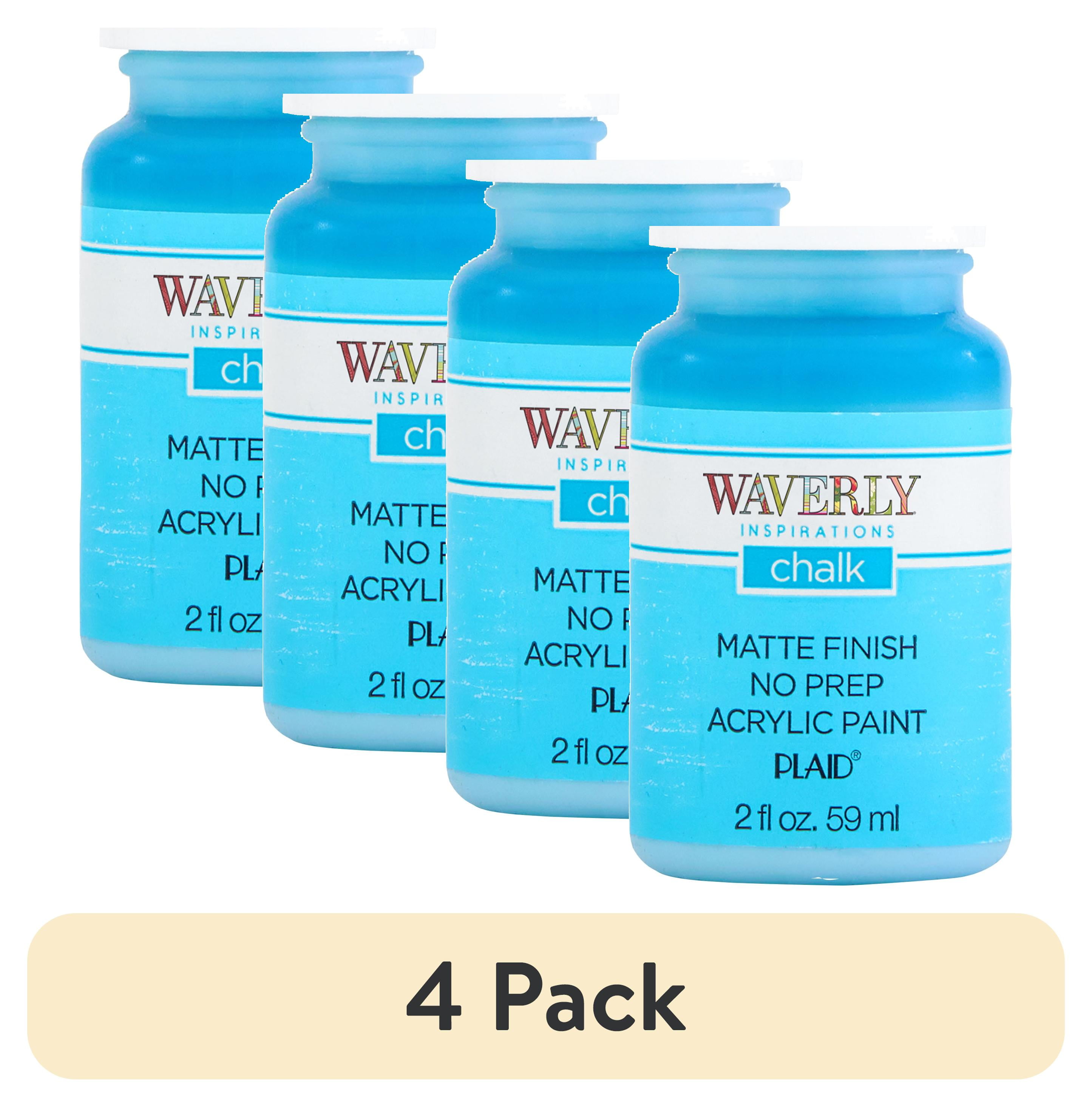(4 pack) Waverly Inspirations Chalk Paint, Ultra Matte, Pool, 2 fl oz ...