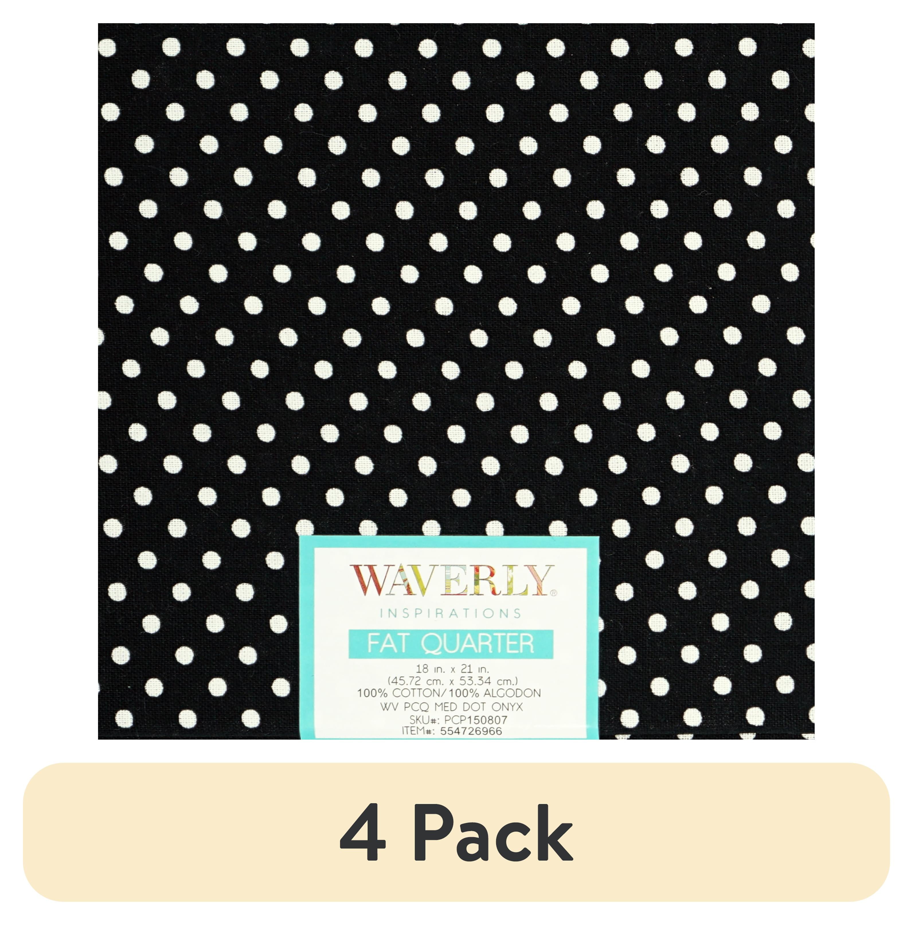 (4 pack) Waverly Inspirations Cotton 18" x 21" Fat Quarter Medium Dot ...