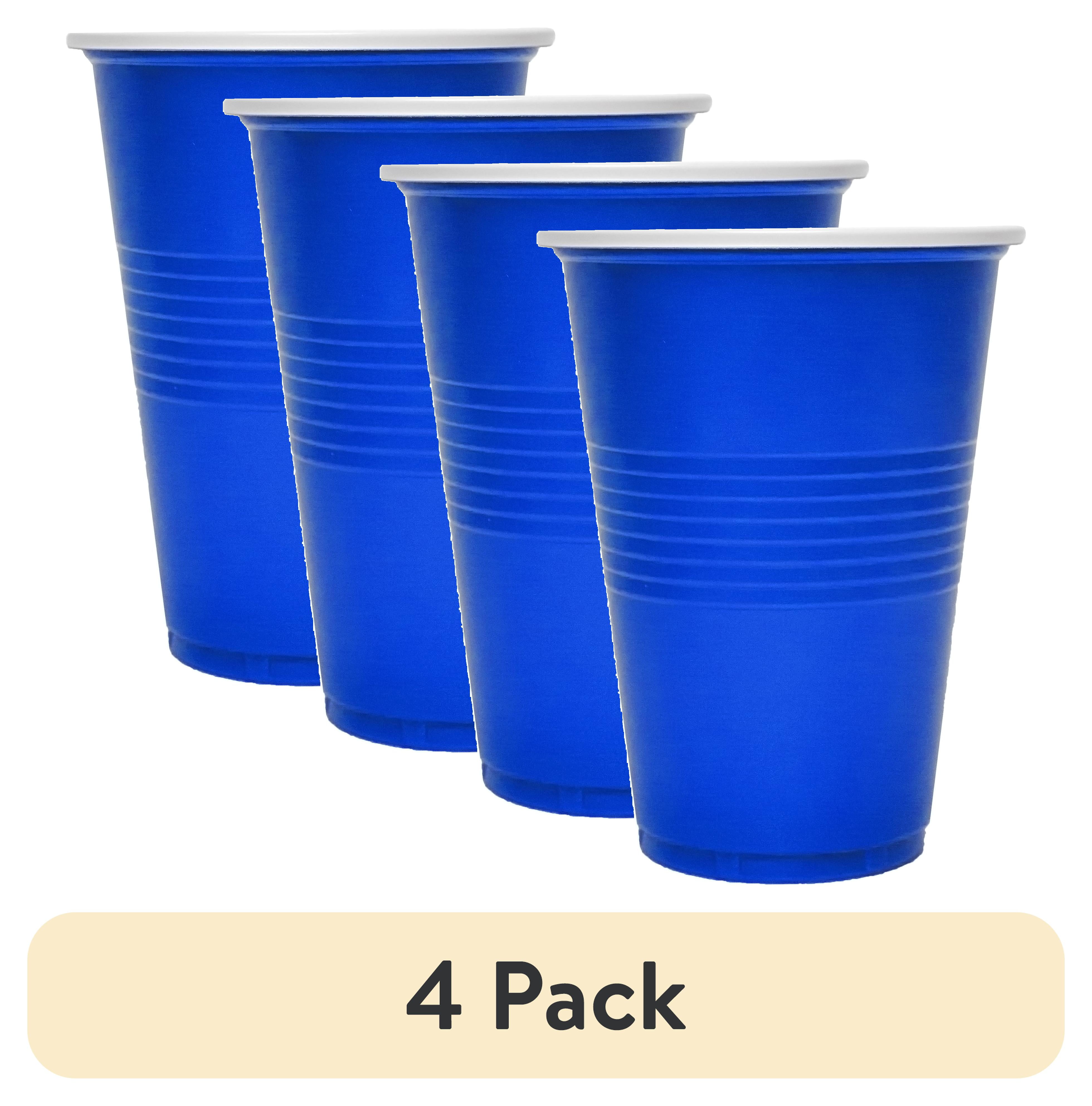 (4 pack) Way to Celebrate! Disposable Electric Blue Party Plastic 16 fl ...