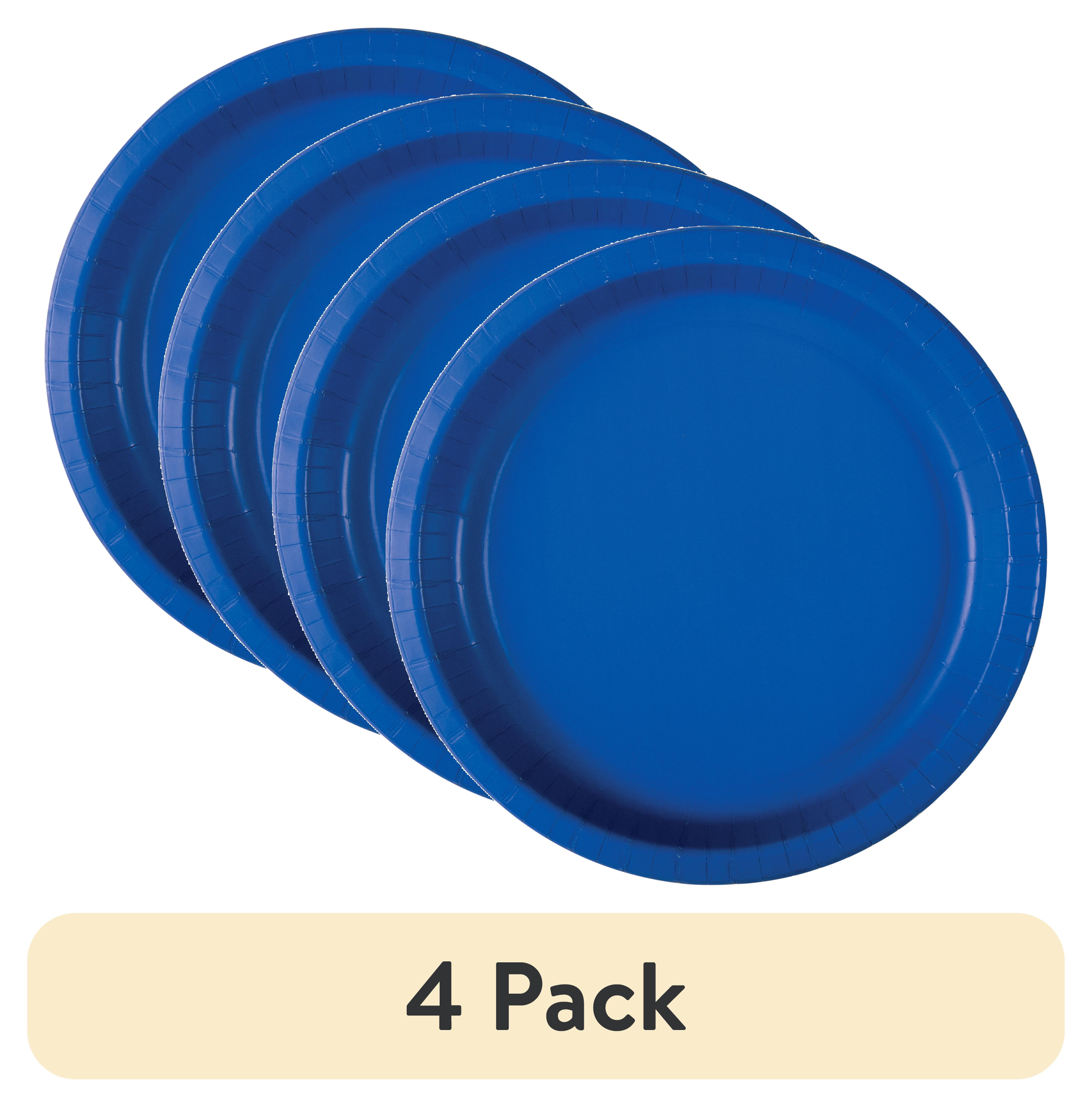 (4 pack) Disposable Deep Paper Plates, 11.5", Electric Blue, 10 Count ...