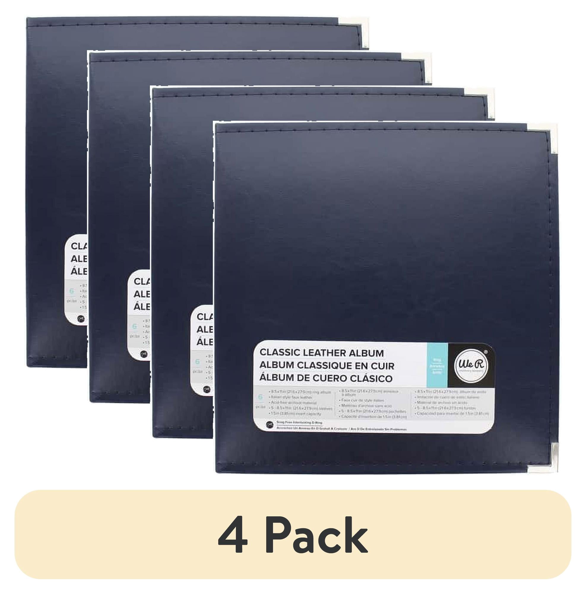 (4 pack) We R Memory Keepers 8.5 x 11-inch Classic Leather 3-Ring Album ...