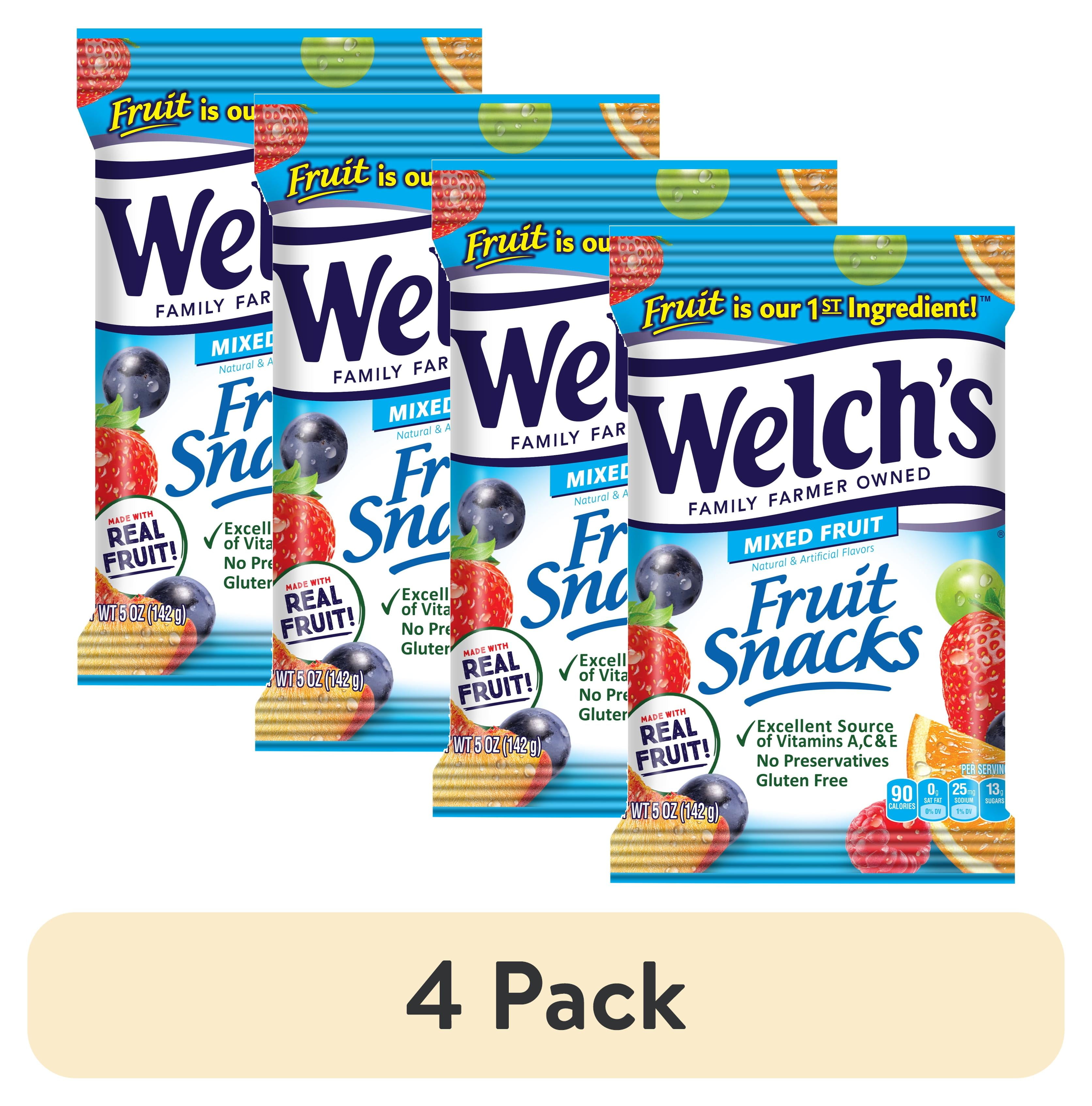 (4 pack) Welch's Mixed Fruit Fruit Snacks 5oz - Walmart.com