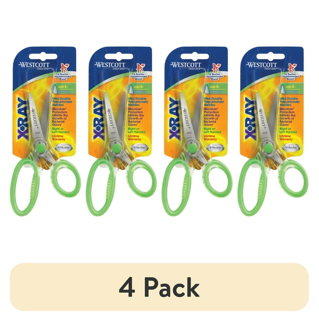 (4 pack) Westcott Microban Protection X-ray Scissors - Walmart Business ...