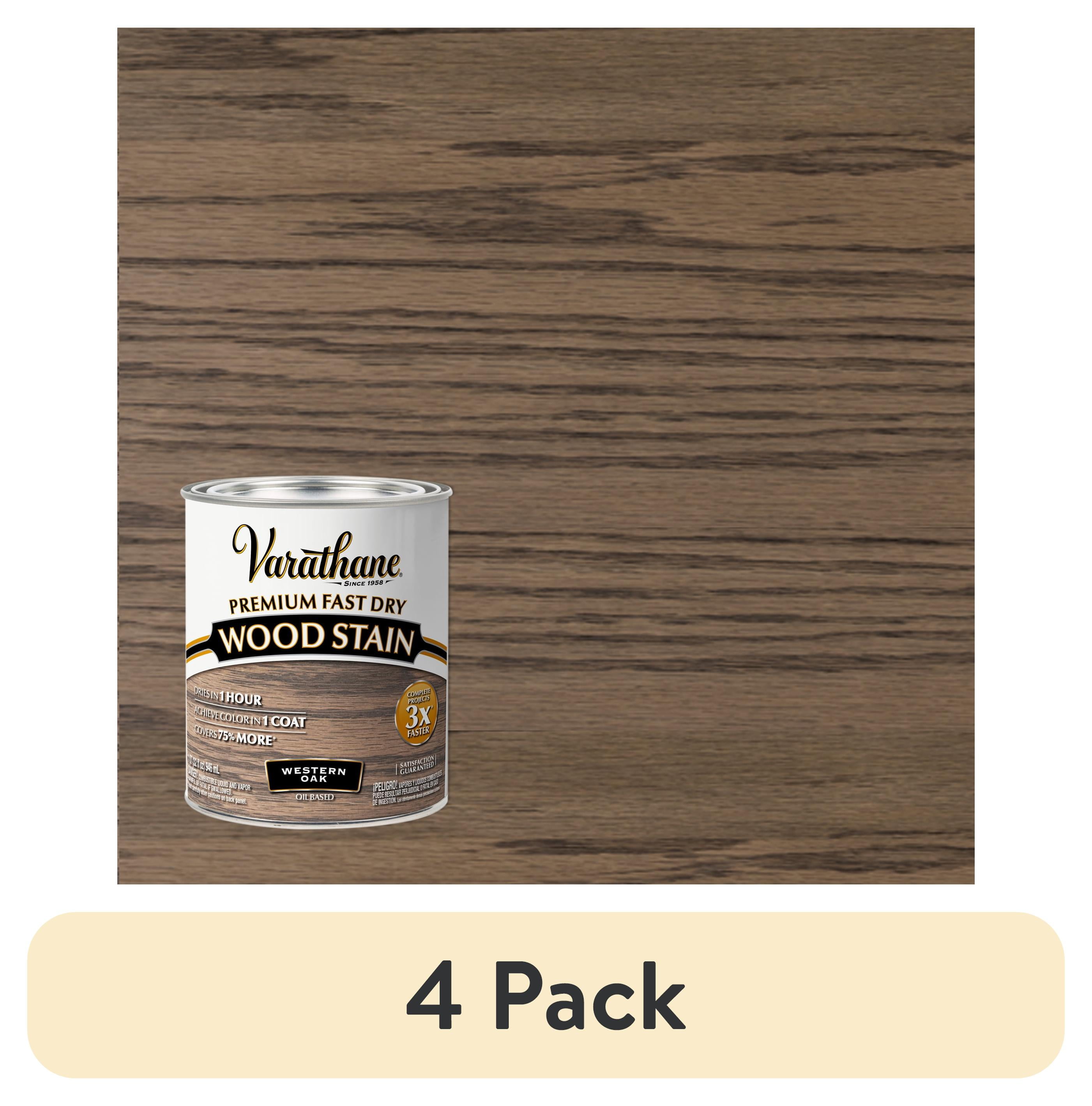 (4 pack) Western Oak, Varathane Premium Fast Dry Wood Stain-370719 ...