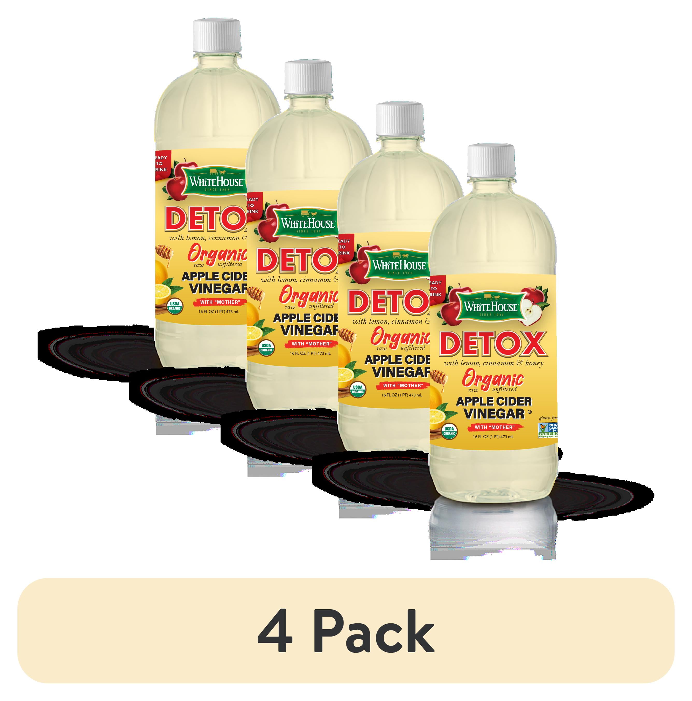 (4 pack) White House Detox Apple Cider Vinegar, 16 fl oz - Walmart.com