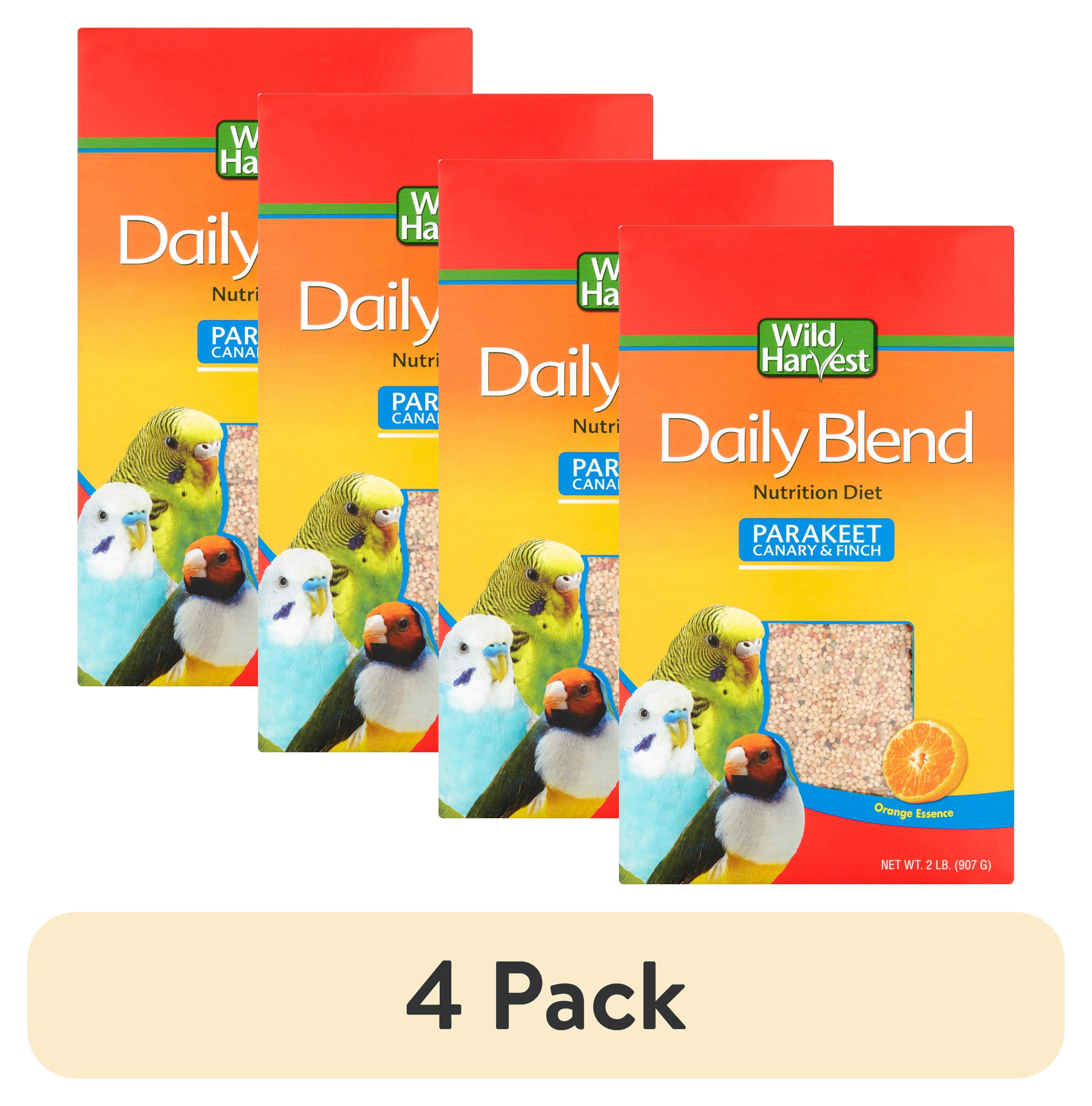 (4 pack) Wild Harvest Daily Blend Bird Food for Parakeet, Canary ...