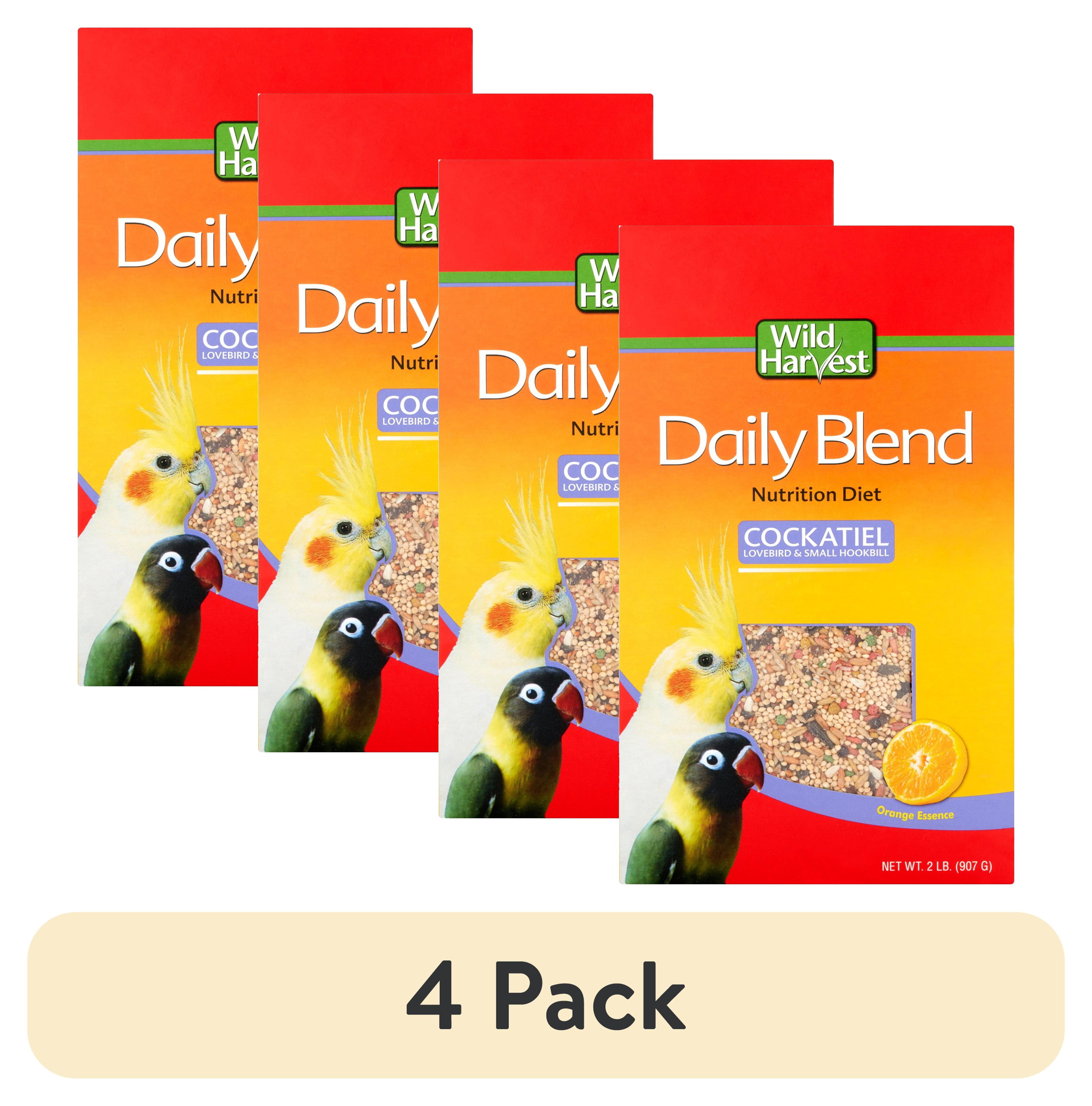 (4 pack) Wild Harvest Daily Blend for Cockatiels, Hookbills and ...