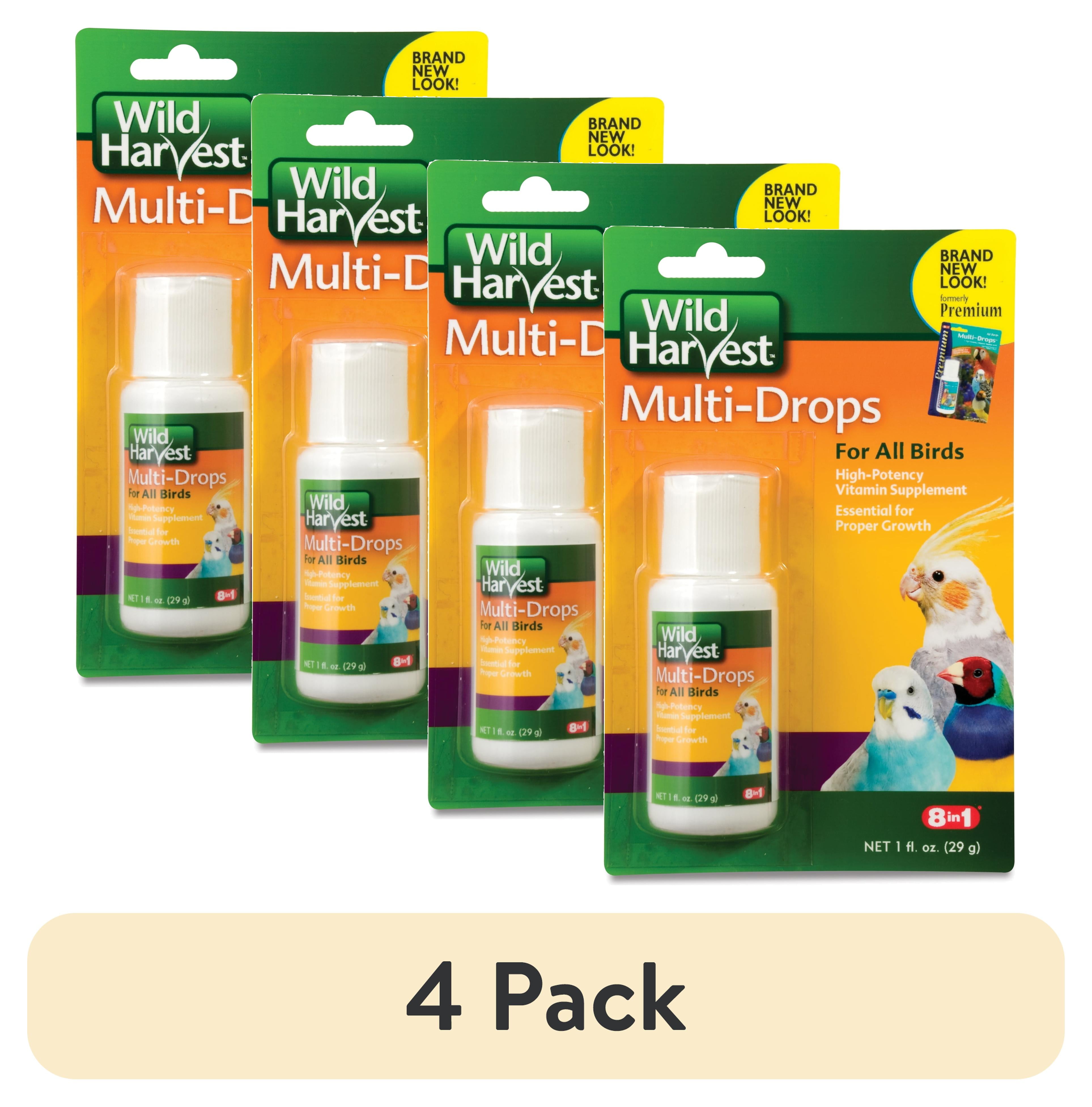 (4 pack) Wild Harvest Multi-Drops for All Birds 1 Ounce, High-Potency ...