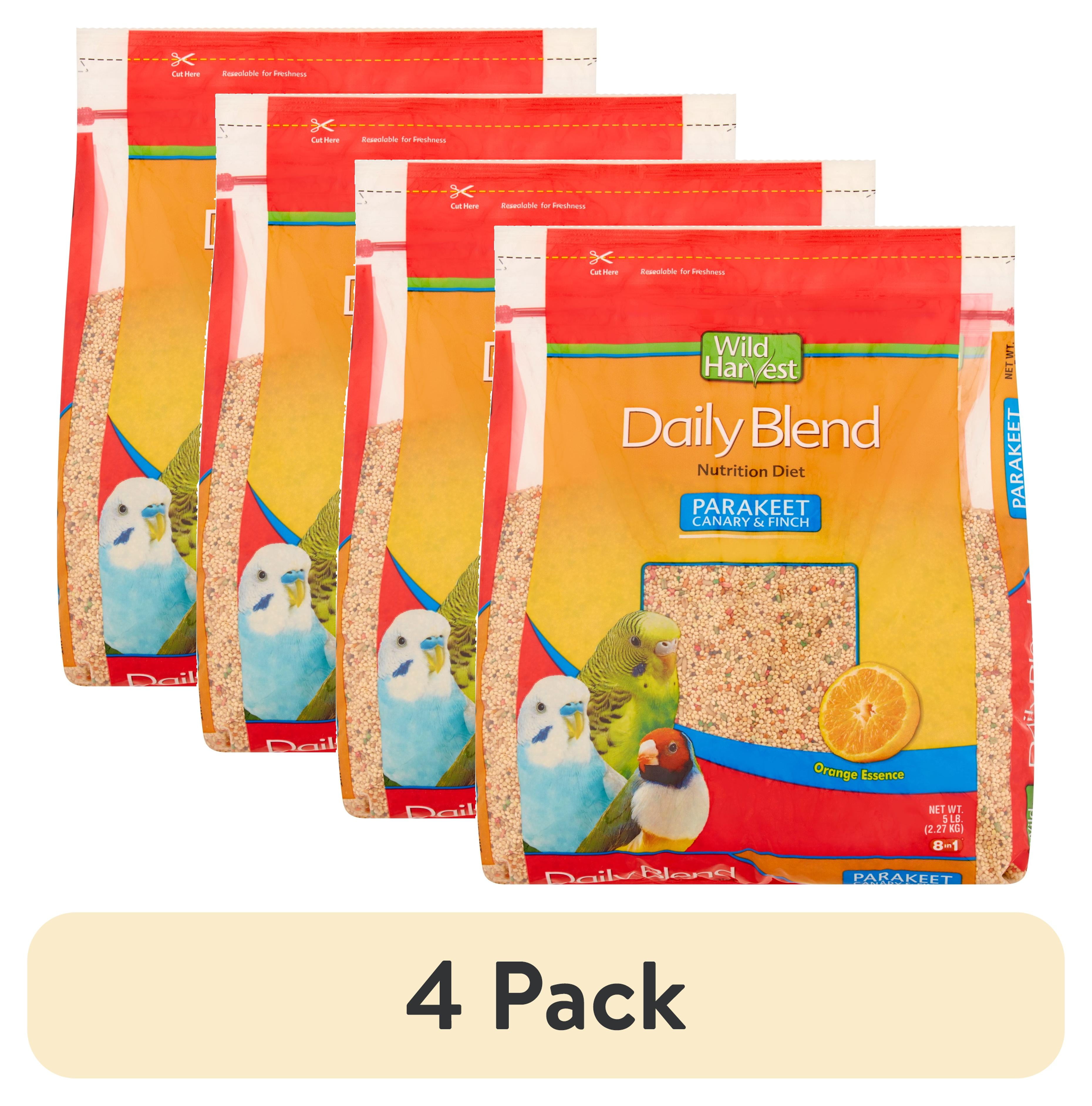 (4 pack) Wild Harvest Parakeet, Canary & Finch Daily Nutrition Blend, 5 lb - Walmart.com