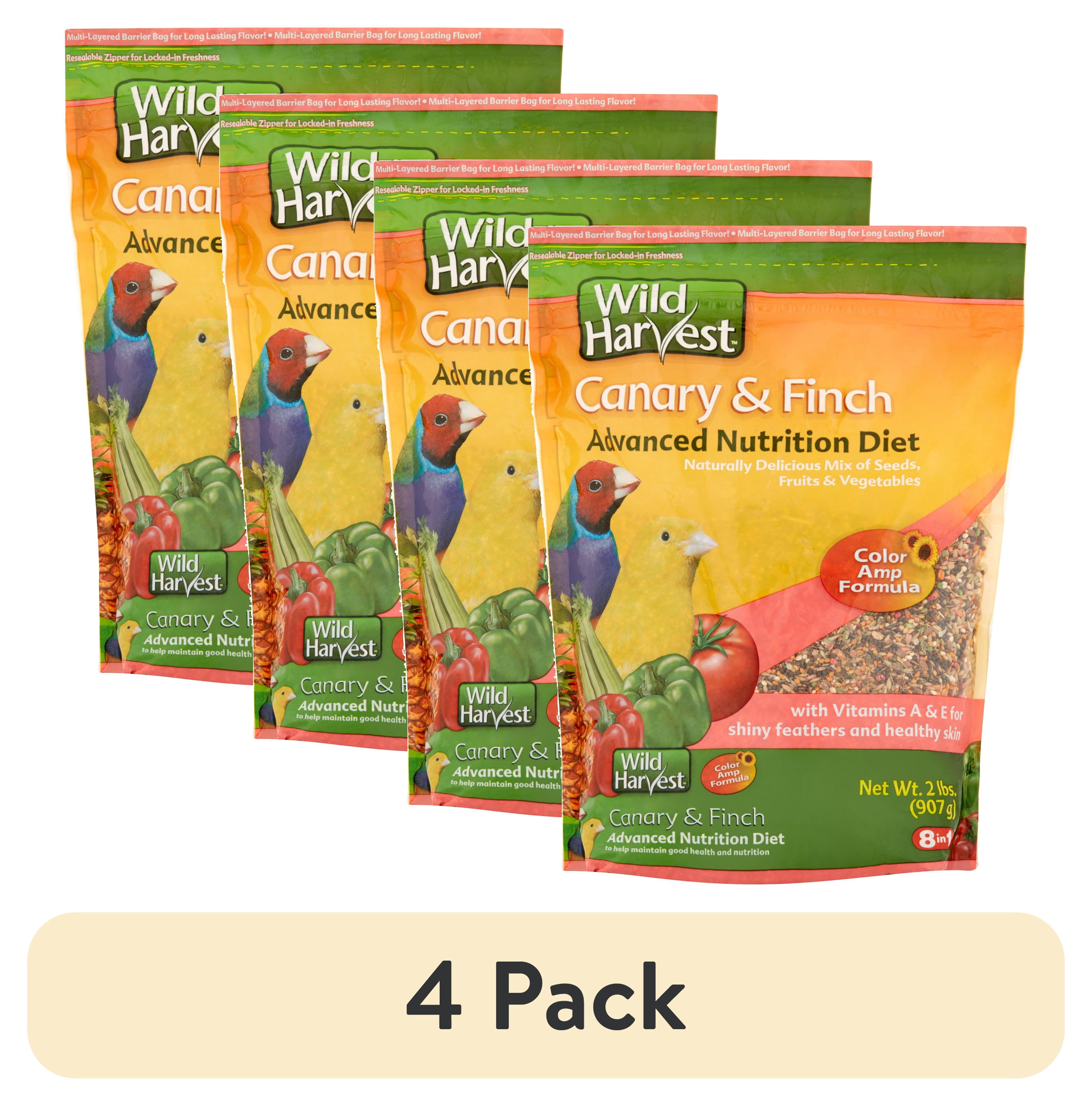 (4 pack) Wild Harvest Super Premium Canary and Finch Food, 2 lb ...
