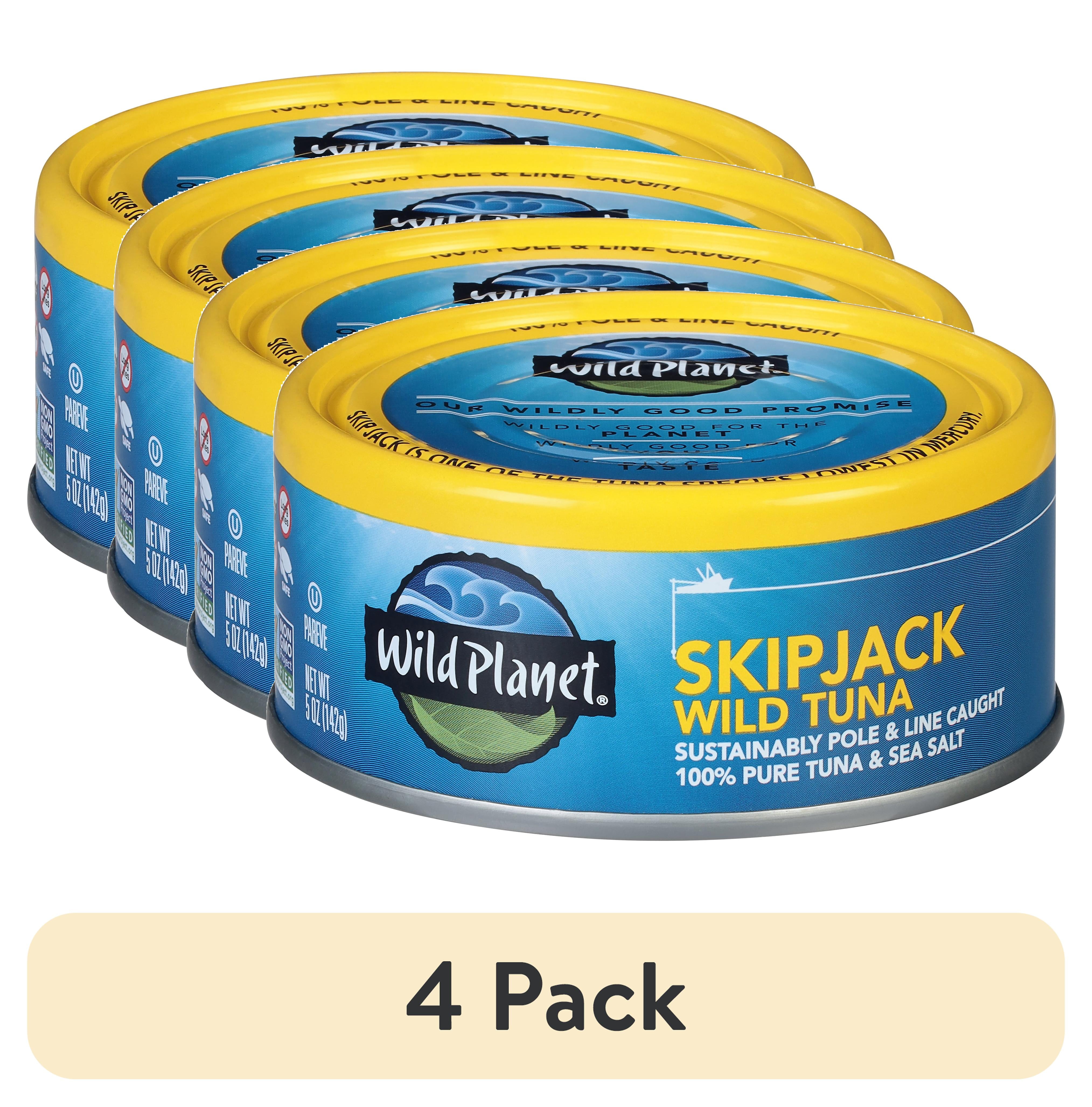 (4 pack) Wild Planet Skipjack Wild Tuna with Sea Salt, 5 oz Can ...