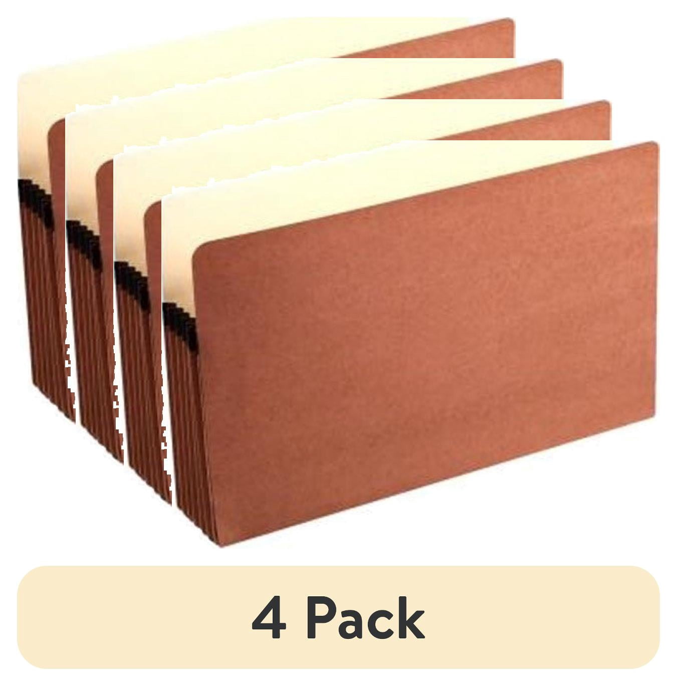 (4 pack) Wilson Jones® Red Rope File Pocket, 5 1/4" Expansion, 9 1/2" x ...