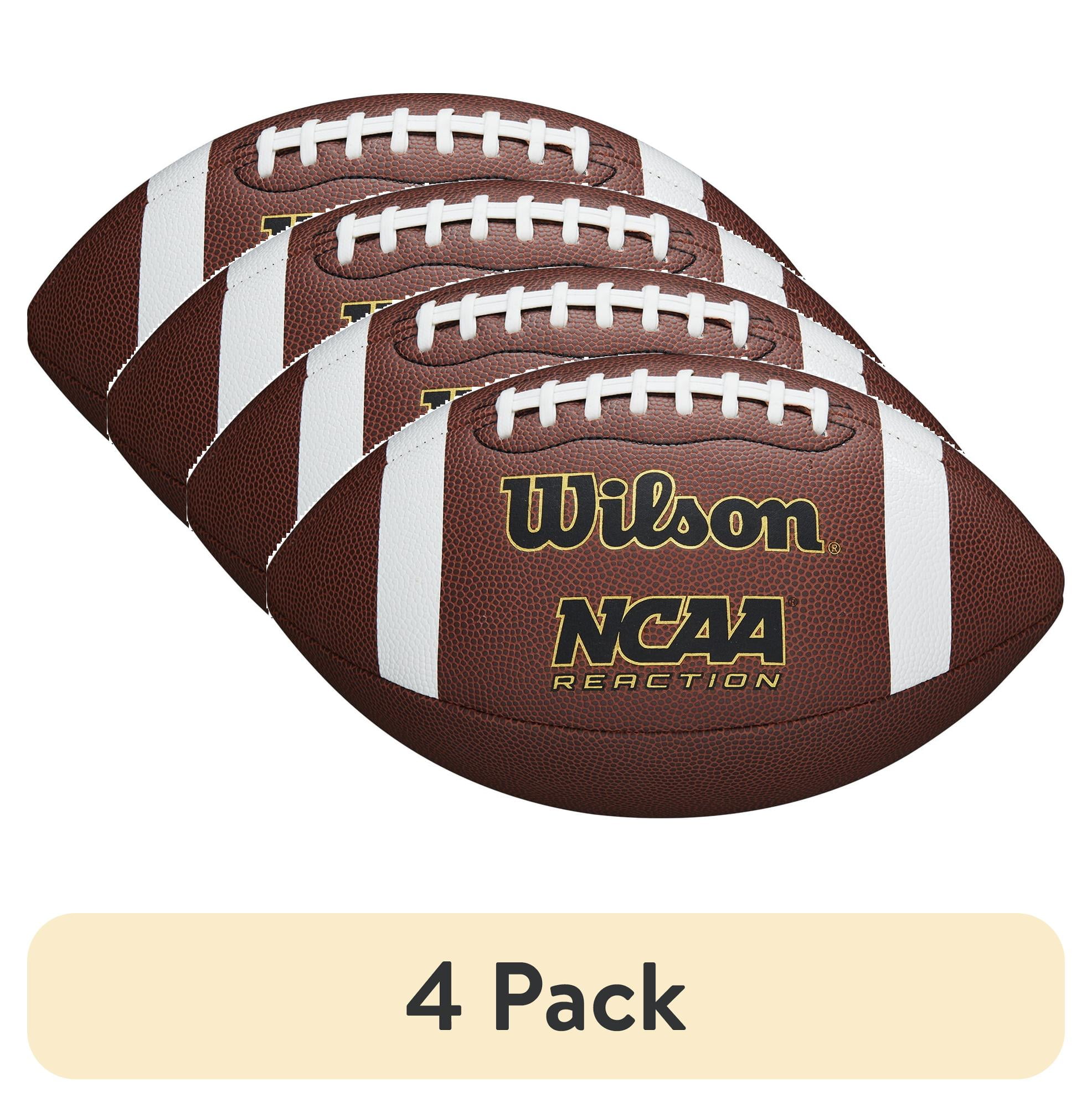(4 pack) Wilson NCAA Reaction Recreational Football - Brown, Official ...