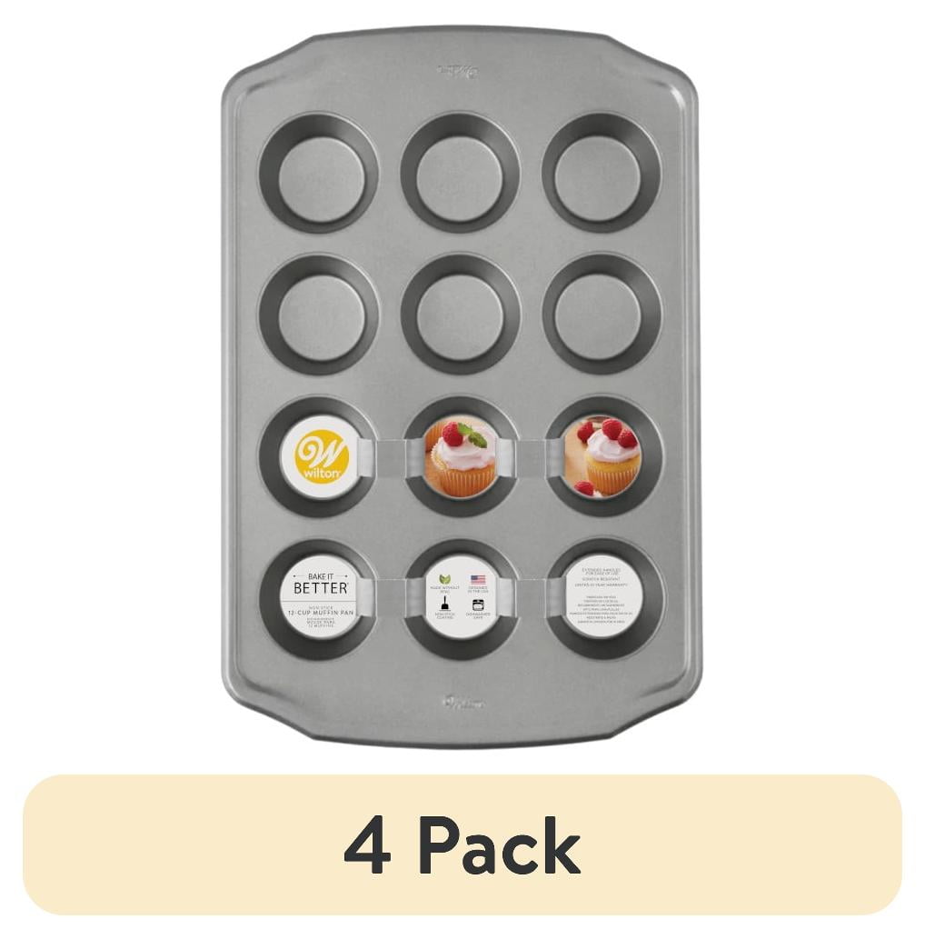 (4 pack) Wilton Bake It Better Non-Stick Bakeware Muffin Pan Cupcake ...