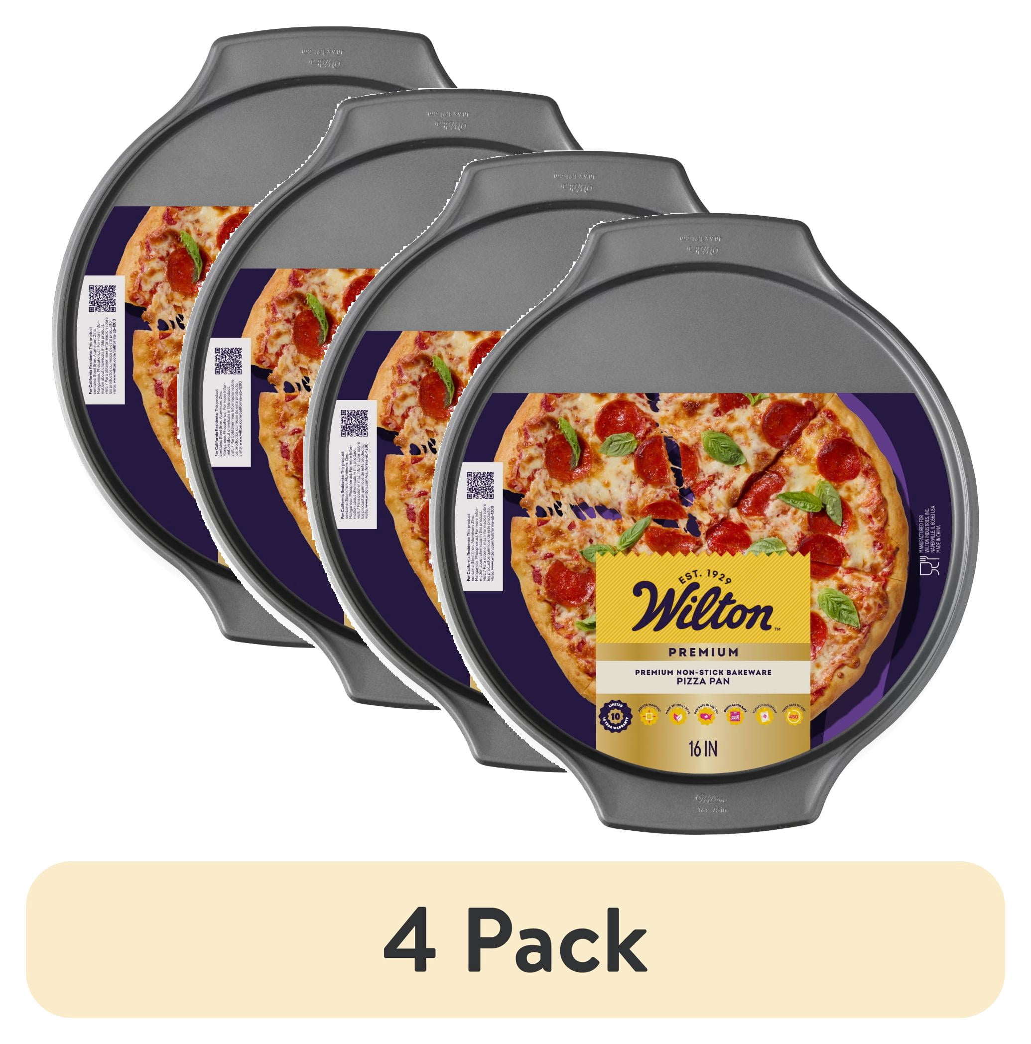(4 pack) Wilton Premium Large Pizza Pan Steel Non-Stick 16-Inch ...