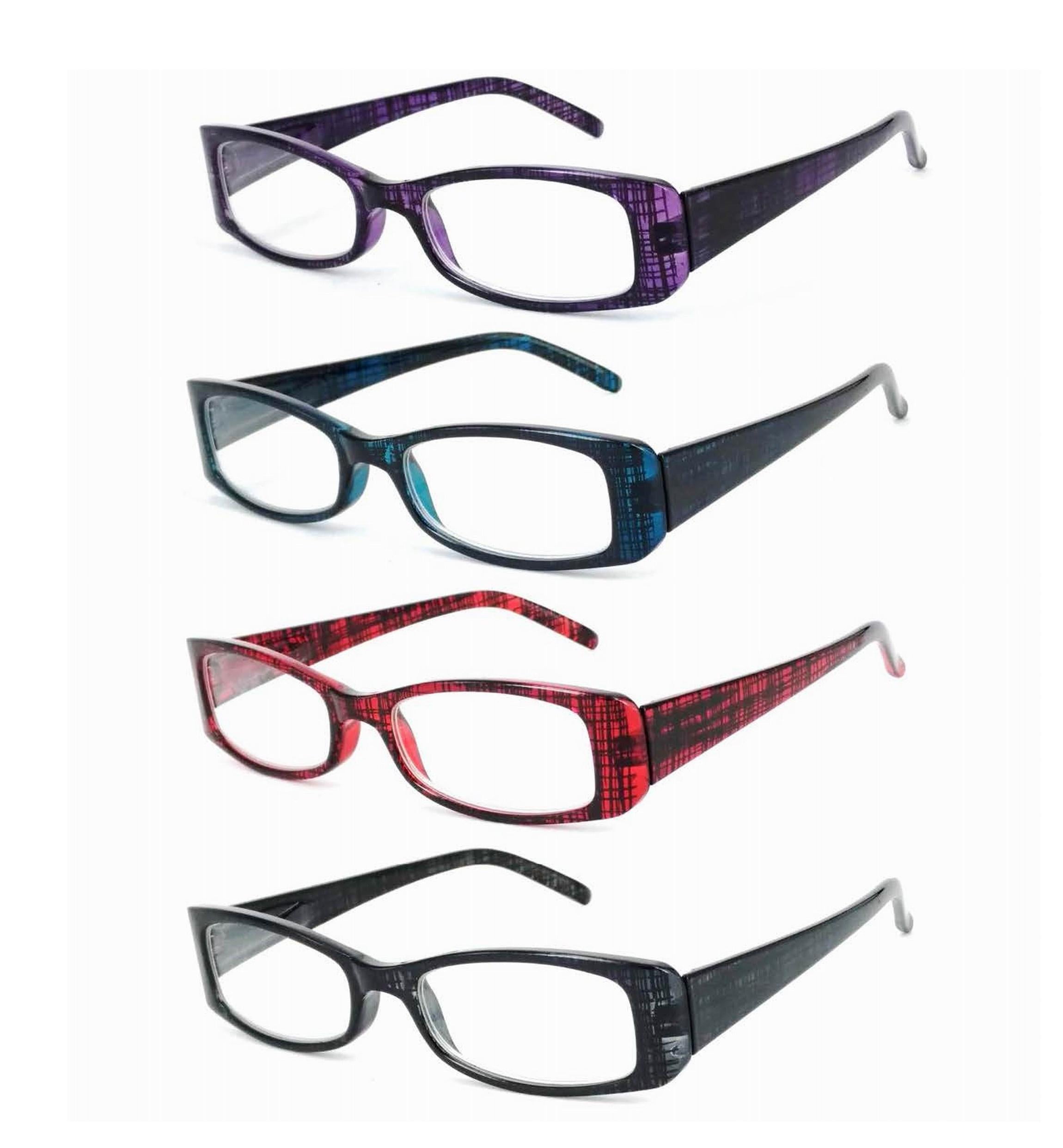 4-pack Women's Computer Readers - Blue Light Blocking Scratch Resistant ...