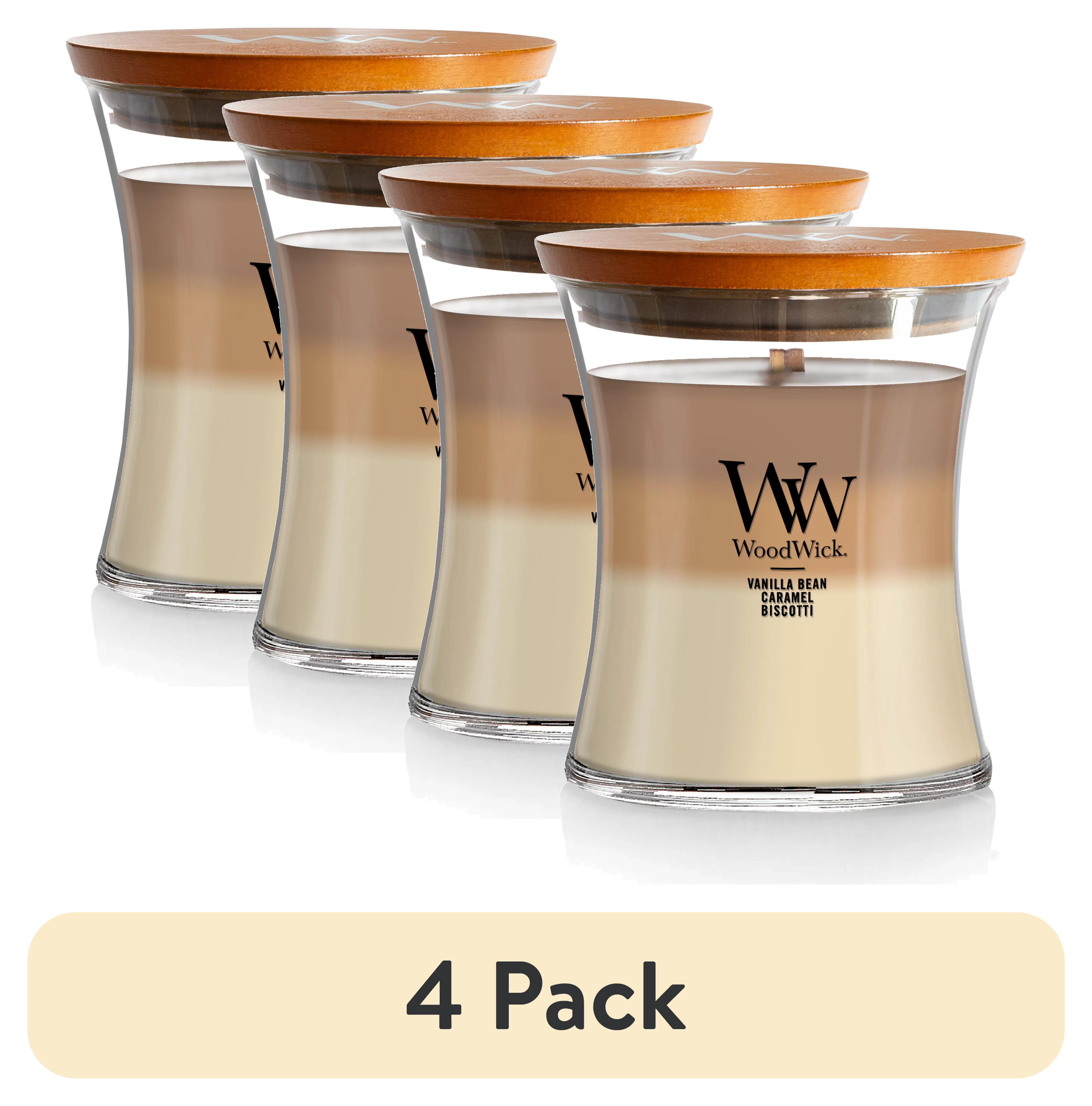 (4 pack) WoodWick Medium Hourglass Trilogy Scented Candle, Café Sweets ...
