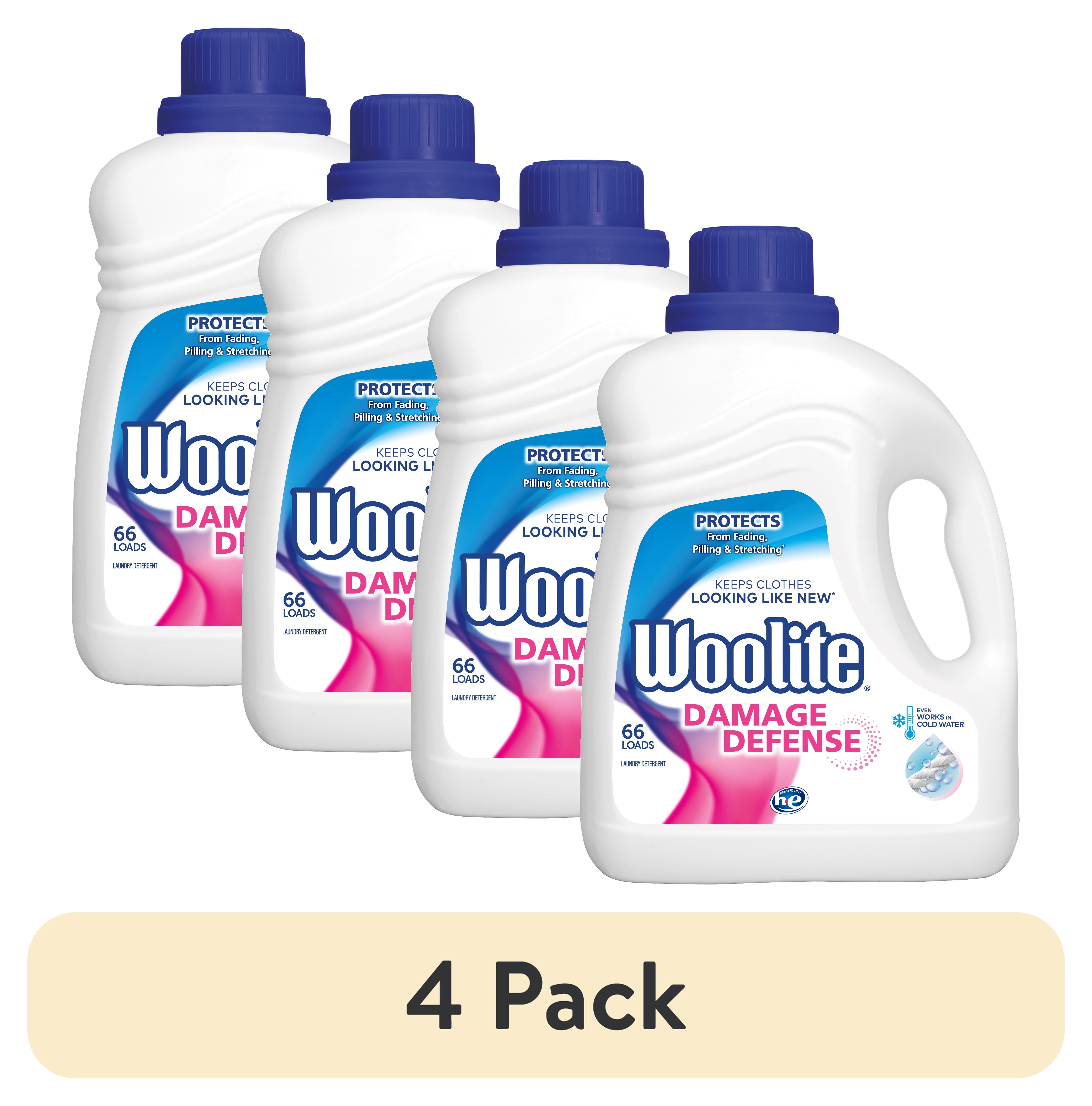 (4 pack) Woolite Damage Defense Liquid Laundry Detergent, 100 fl oz, 66 ...
