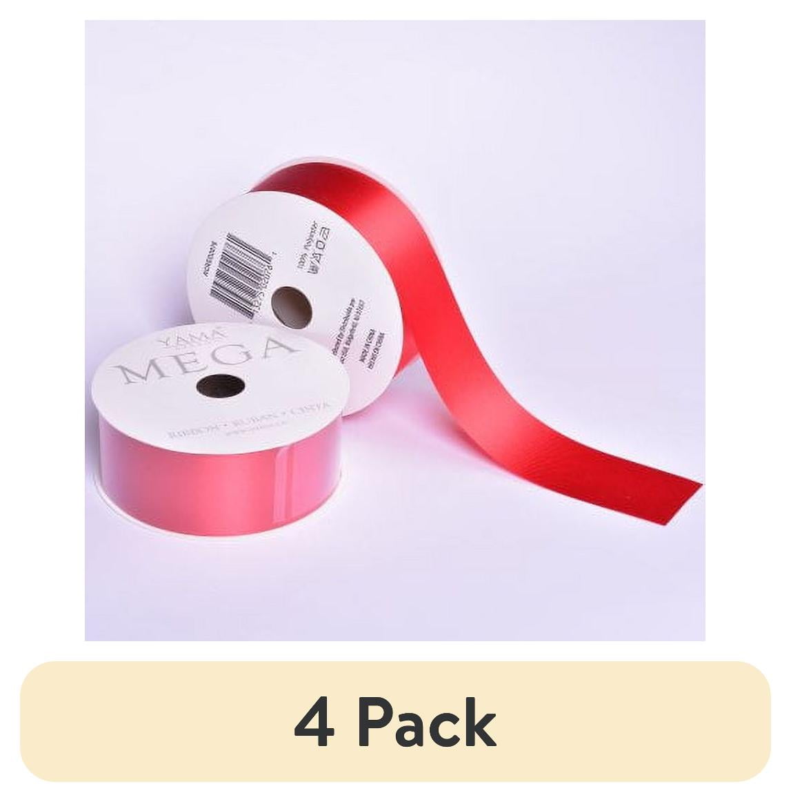 (4 pack) Yama Ribbon, Acetate Mega Ribbon Red, 1.5inch x 18 feet ...