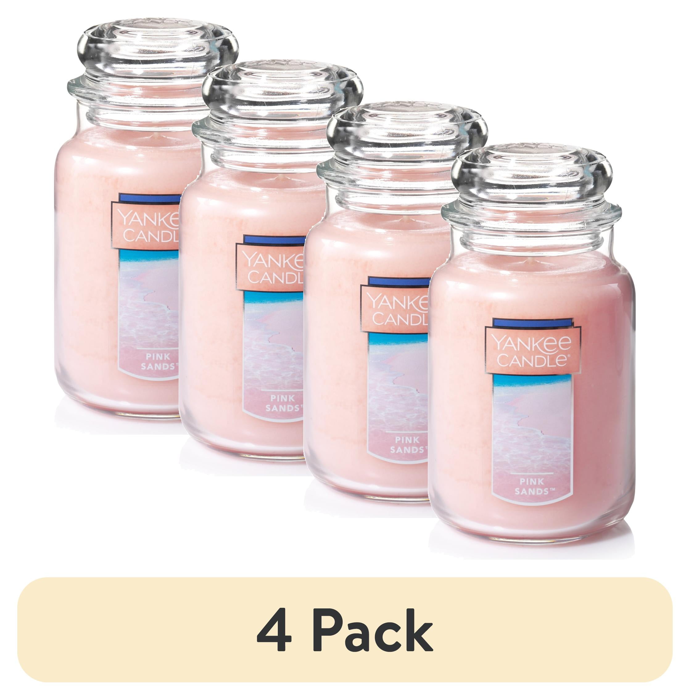 (4 pack) Yankee Candle Pink Sands Original Large Scented Jar Candle, 22 ...