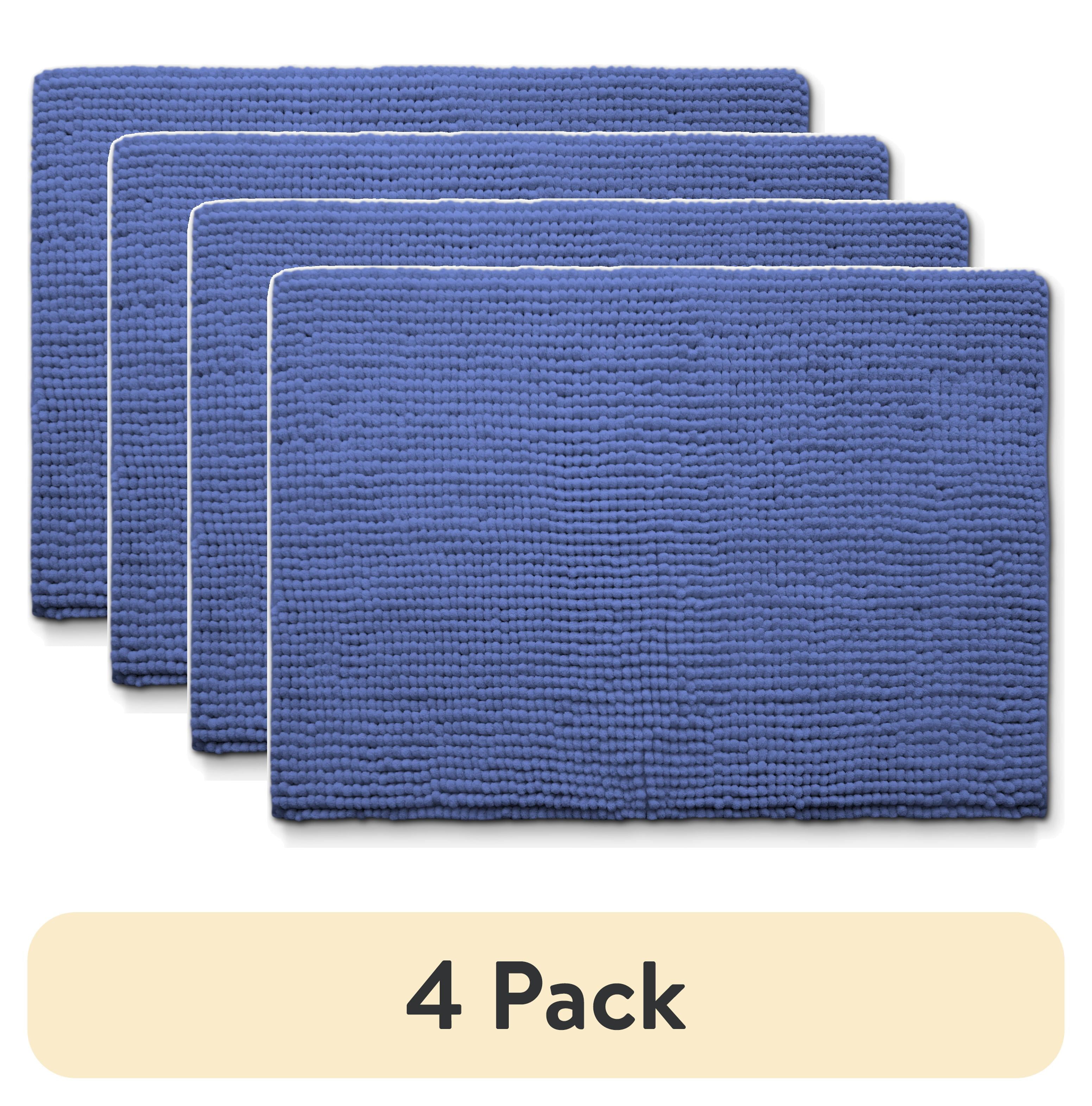 (4 pack) Your Zone Kids Blue Memory Foam Noodle Single Bath Rug with ...