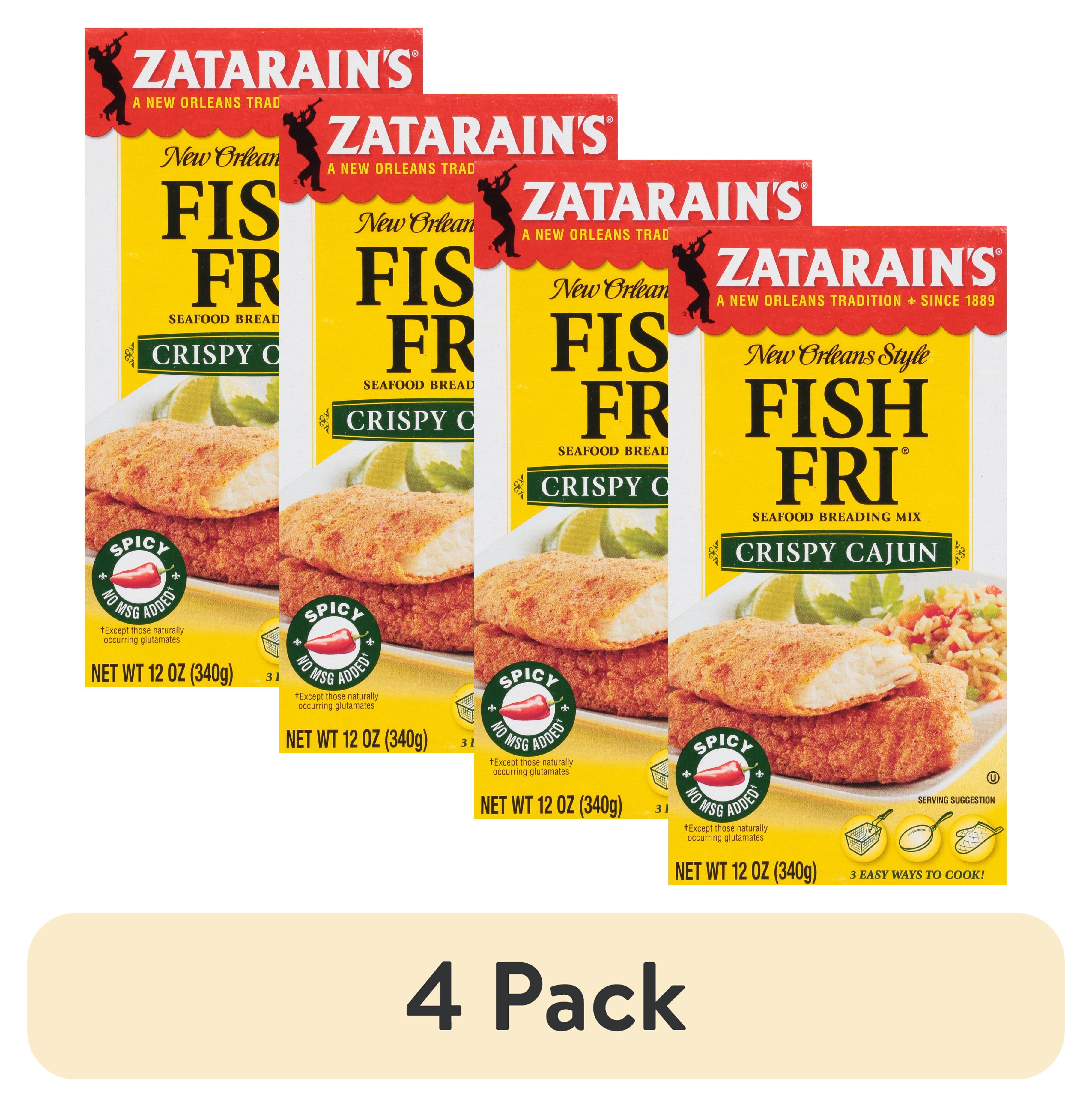 (4 pack) Zatarain's Kosher Crispy Cajun Fish Fri, 12.0 oz Box - Walmart.com