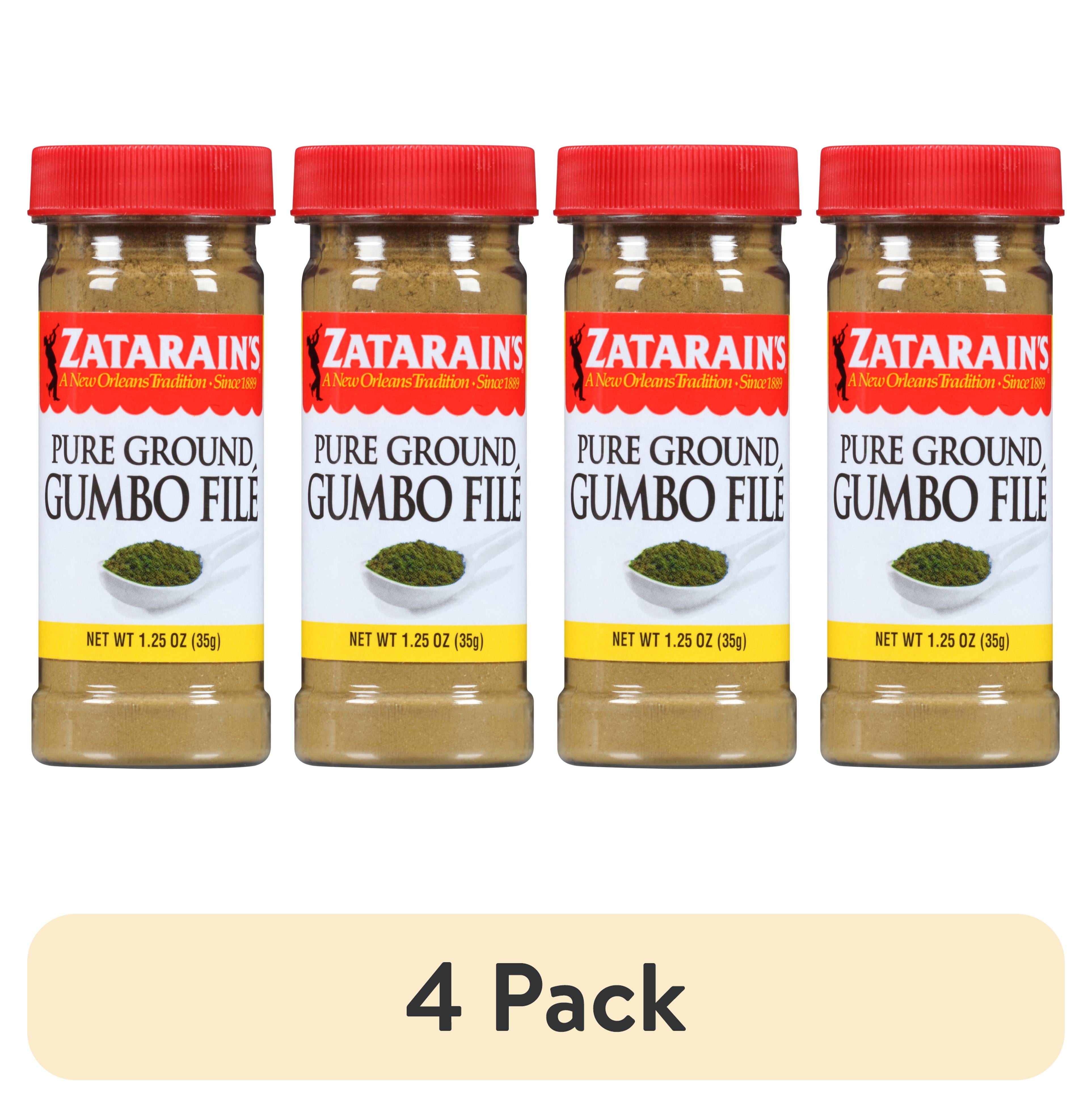 (4 pack) Zatarain's Kosher Pure Ground Gumbo File, 1.25 oz Bottle ...