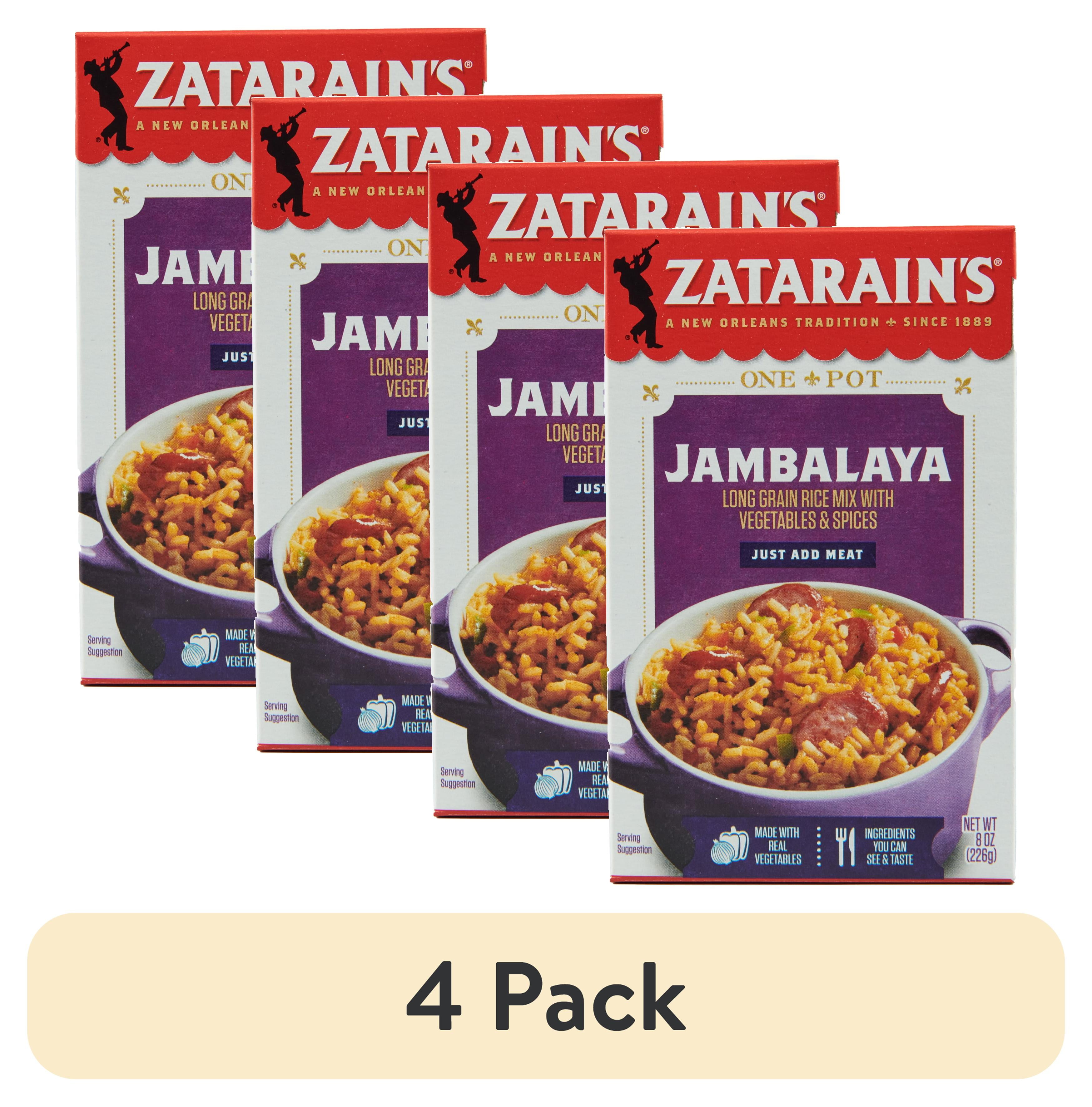 (4 pack) Zatarain's Non-GMO Jambalaya Rice Mix, 8 oz Box - Walmart.com
