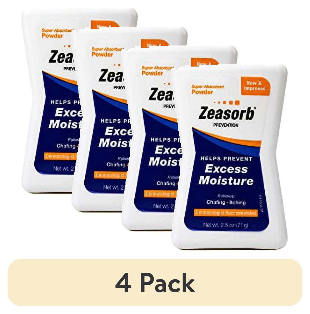 (4 pack) Zeasorb Prevention, Super Absorbent Excess Moisture Powder to ...