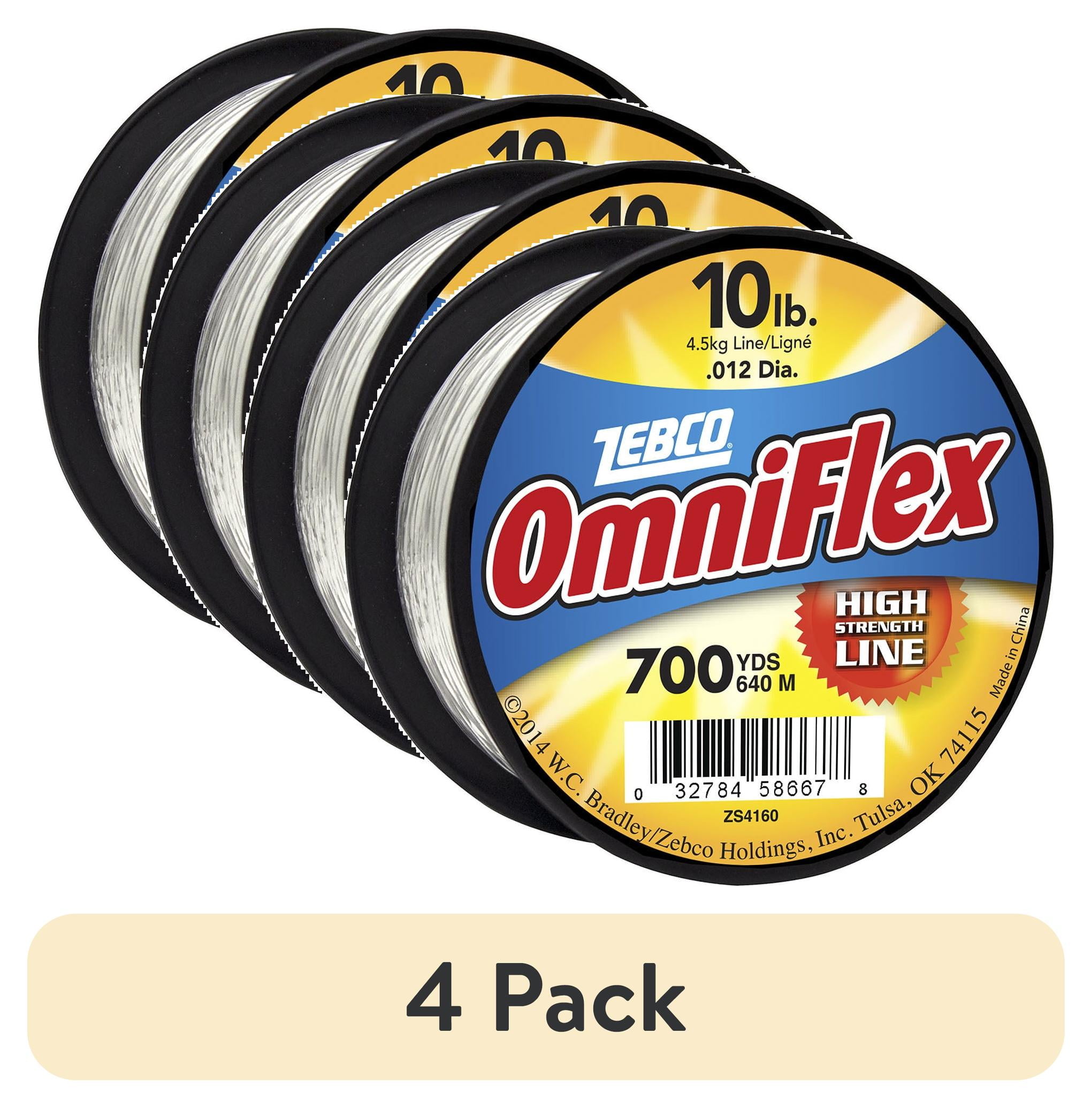 (4 pack) Zebco Omniflex Monofilament Fishing Line, 10-Pound Tested ...