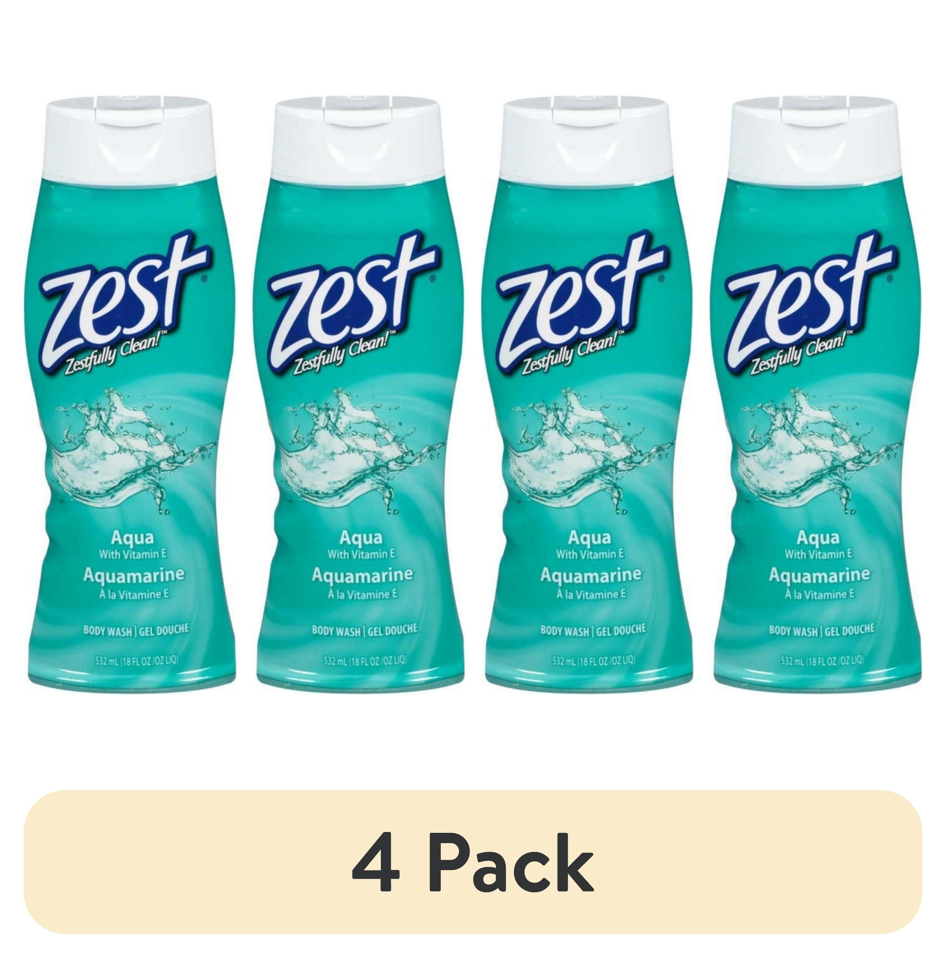 (4 pack) Zest Body Wash, Aqua 18 oz - Walmart.com