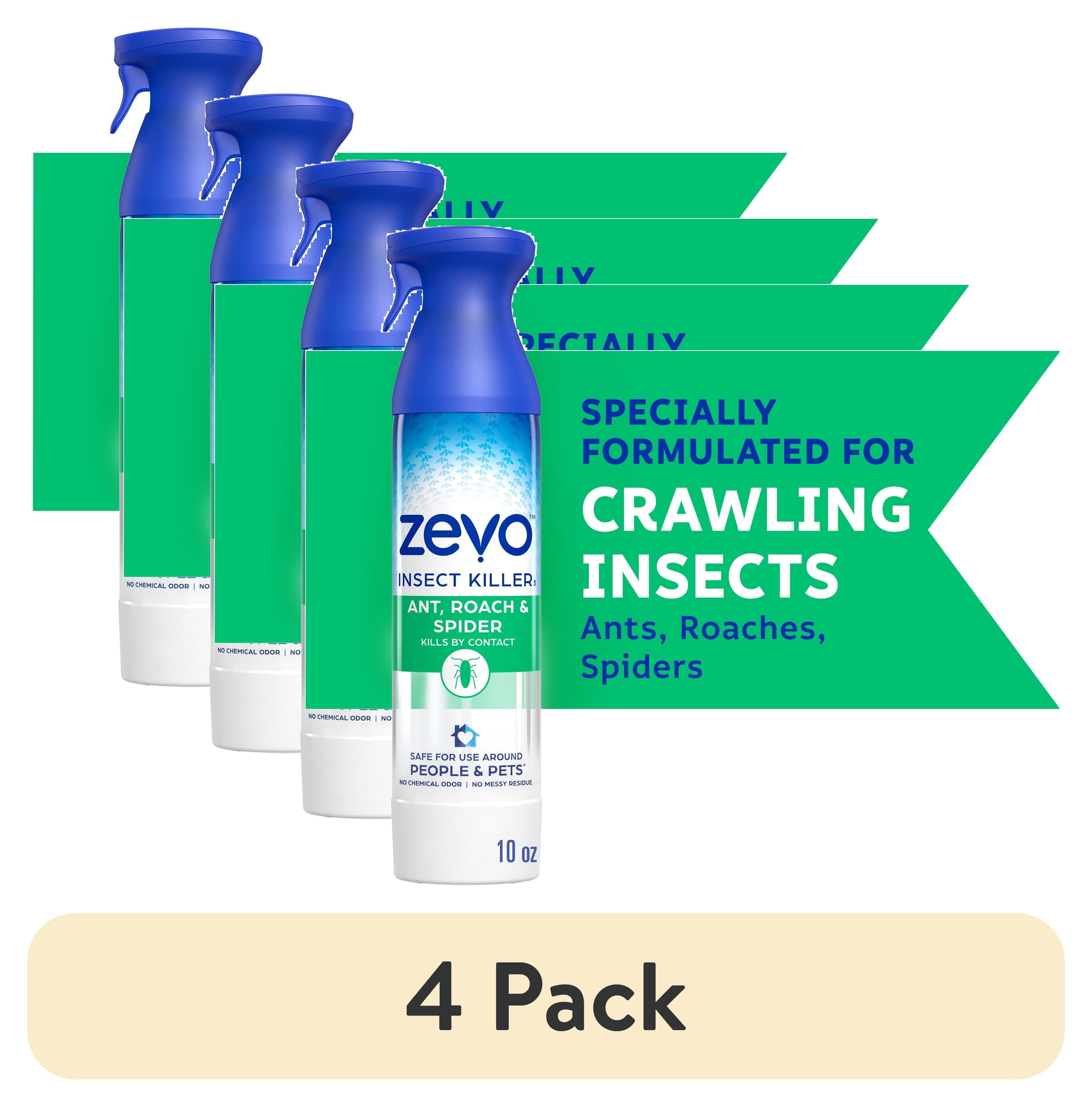 (4 pack) Zevo Crawling Insect Killer (10oz) - Walmart.com
