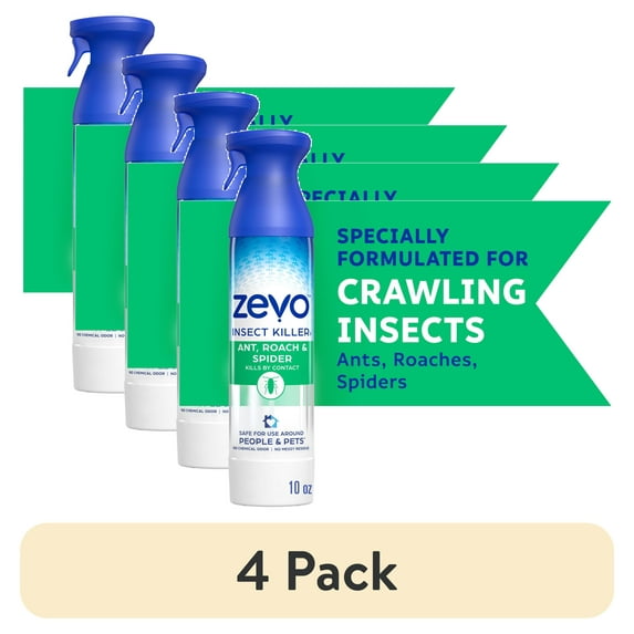(4 pack) Zevo Crawling Insect Killer (10oz) - Walmart.com