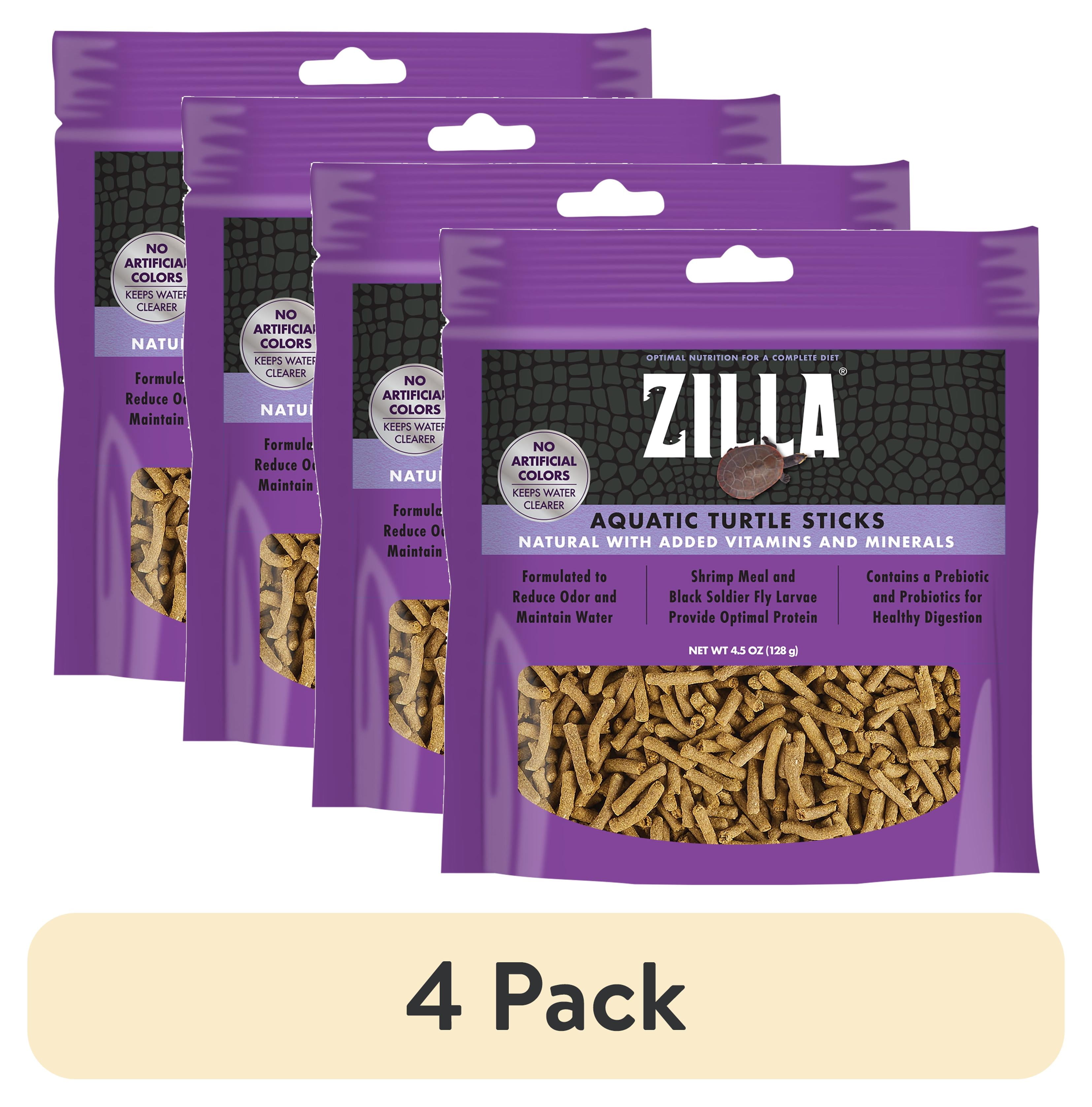 (4 pack) Zilla Aquatic Turtle Food Sticks, 4.5 Ounces - Walmart.com