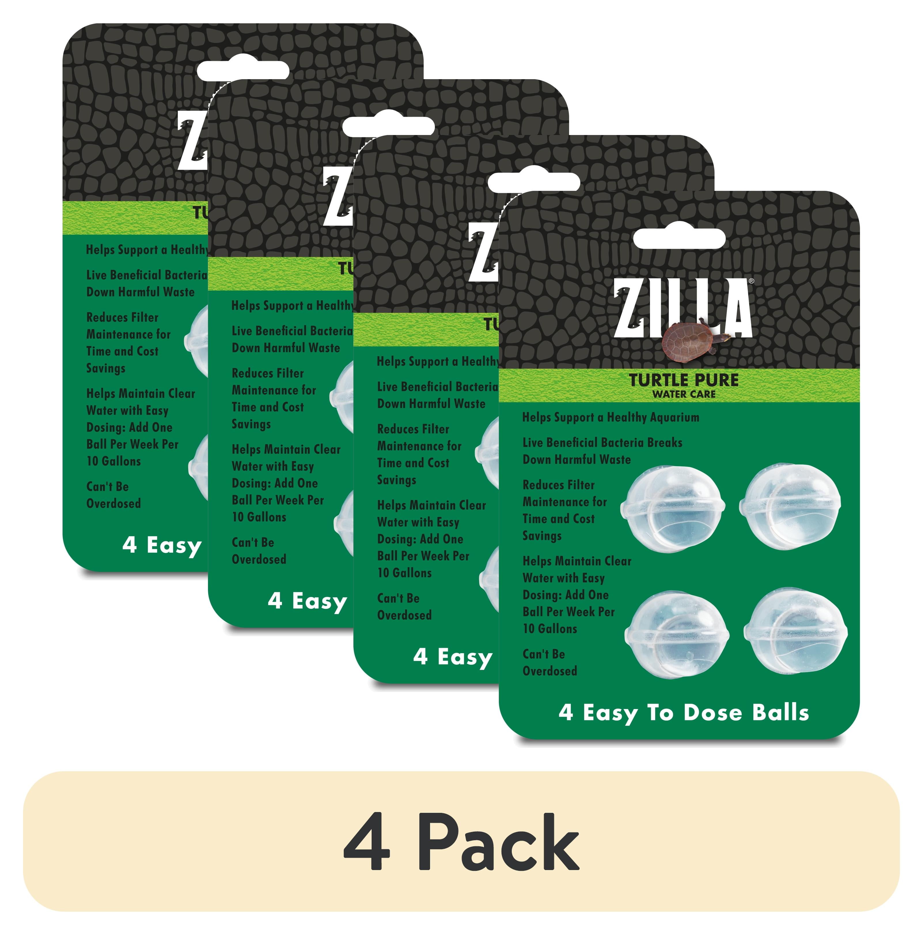 (4 pack) Zilla Turtle Pure Turtle Water Care, Aquarium Water ...