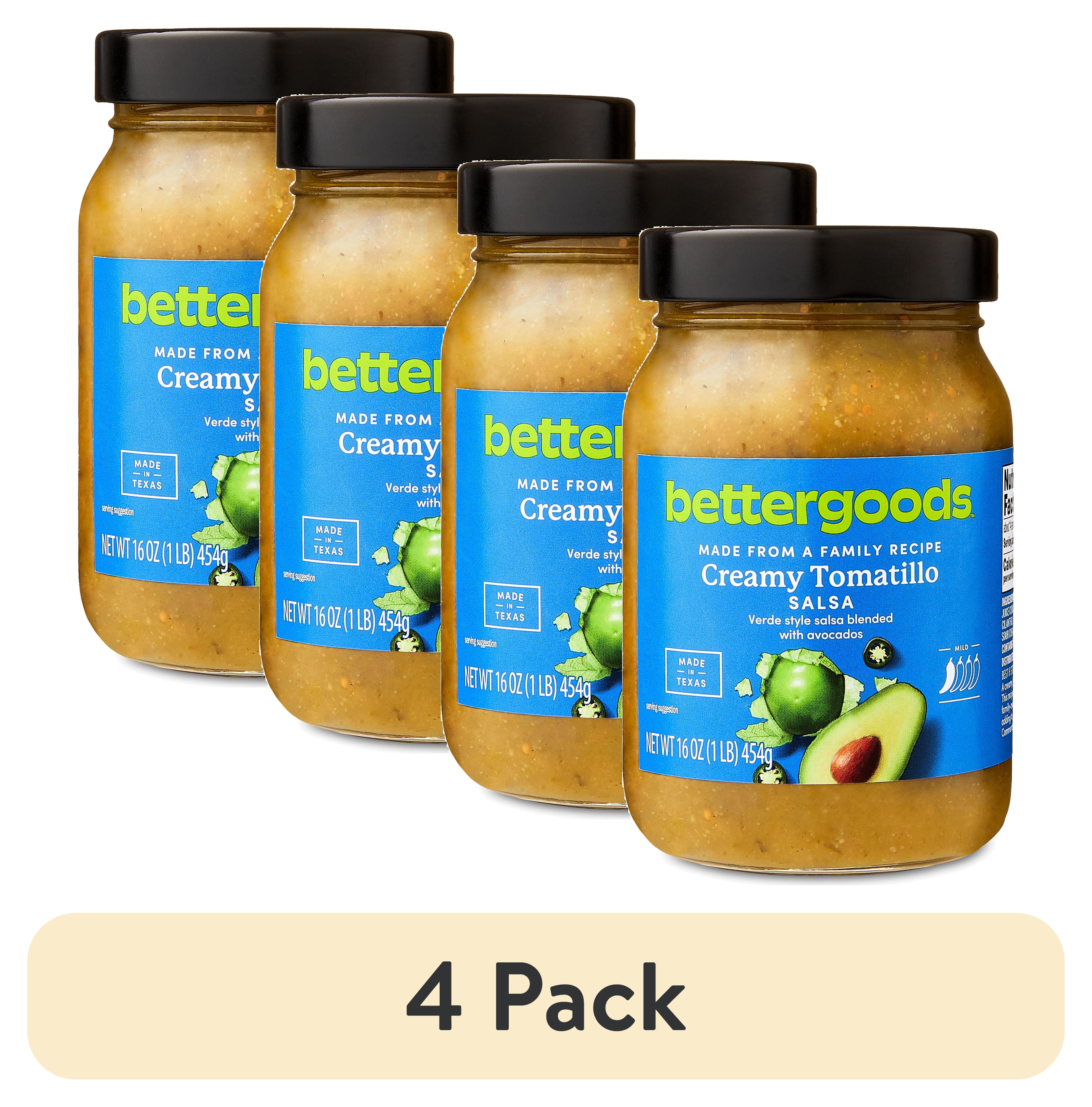 (4 pack) bettergoods Creamy Tomatillo Salsa, Mild, Shelf Stable, 16 oz ...