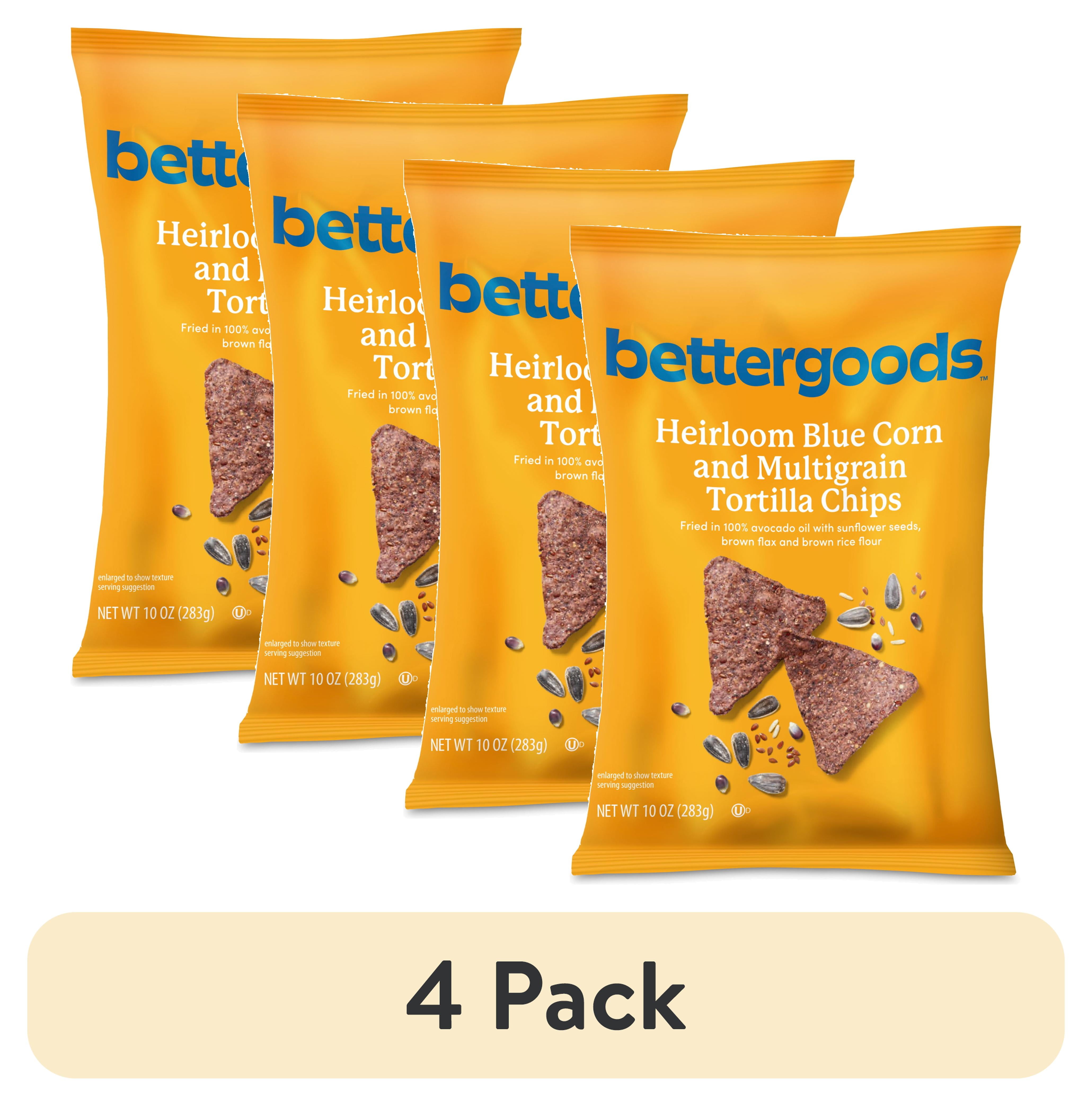 (4 pack) bettergoods Heirloom Blue Corn and Multigrain Tortilla Chips ...