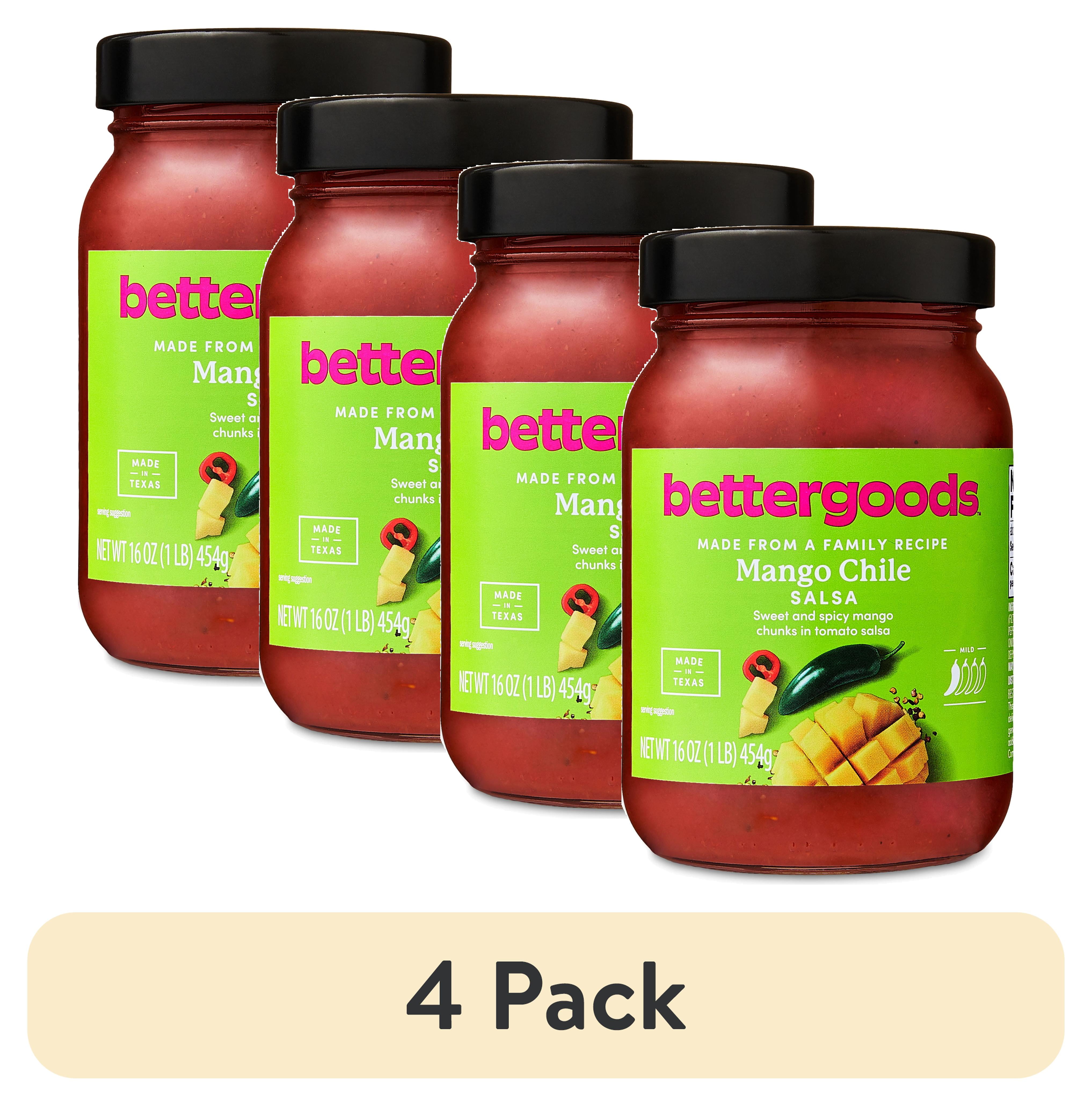 (4 pack) bettergoods Mango Chile Salsa, Mild, 16 oz, Jar - Walmart.com