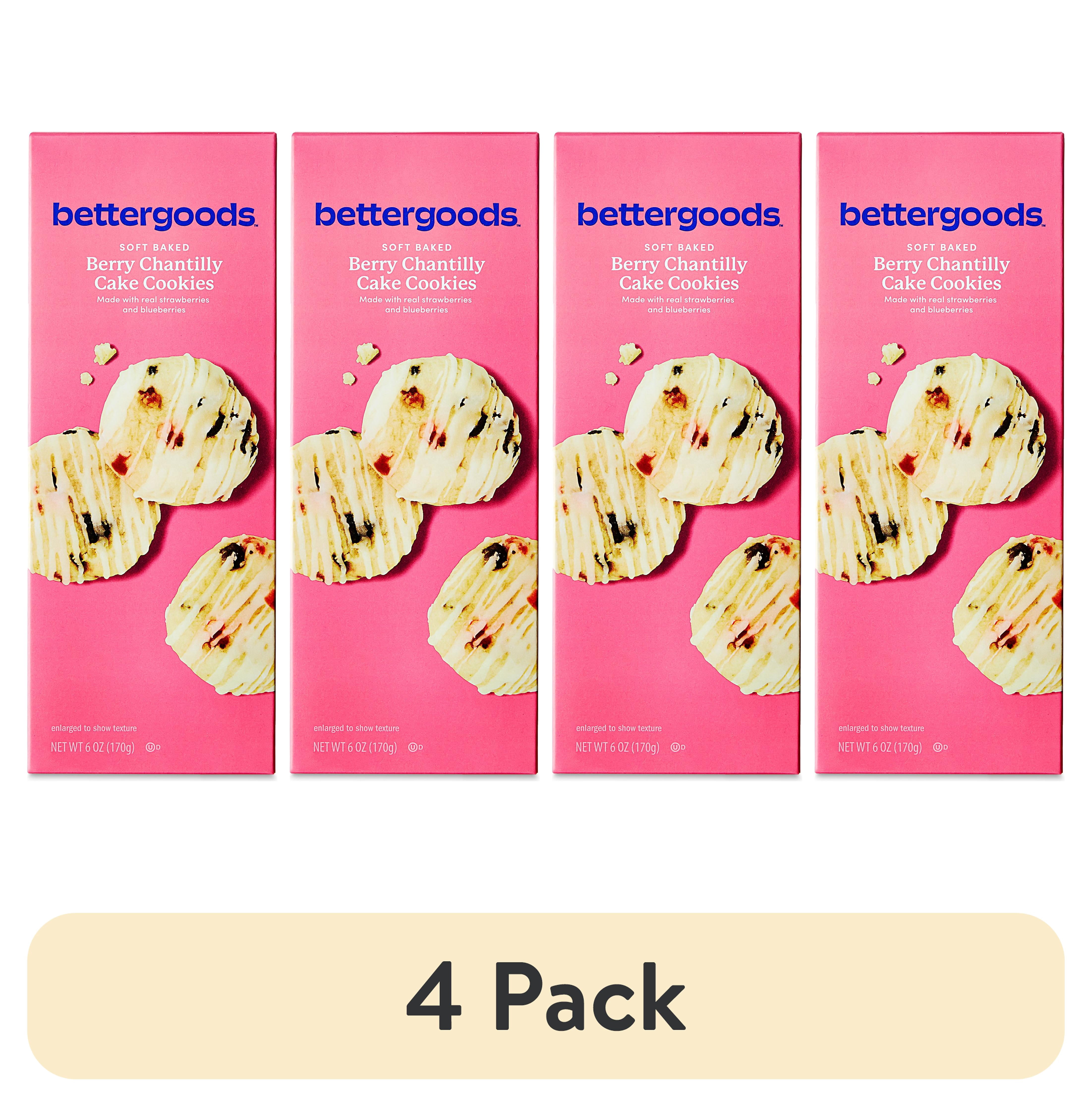 (4 pack) bettergoods Soft Baked Berry Chantilly Cake Cookies, 6 oz ...