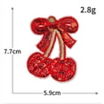 4 pack bow cherry sequin embroidery computer embroidery embroidery ...